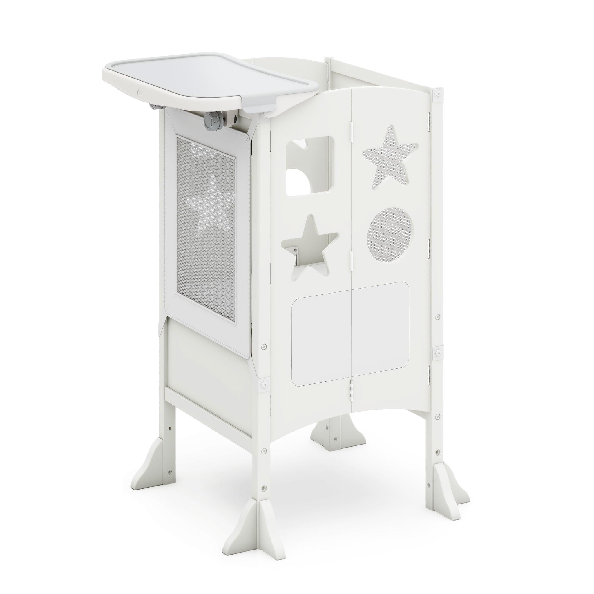 Guidecraft Kitchen Helper Toddler Tower and Mealtime and Play Tray ...