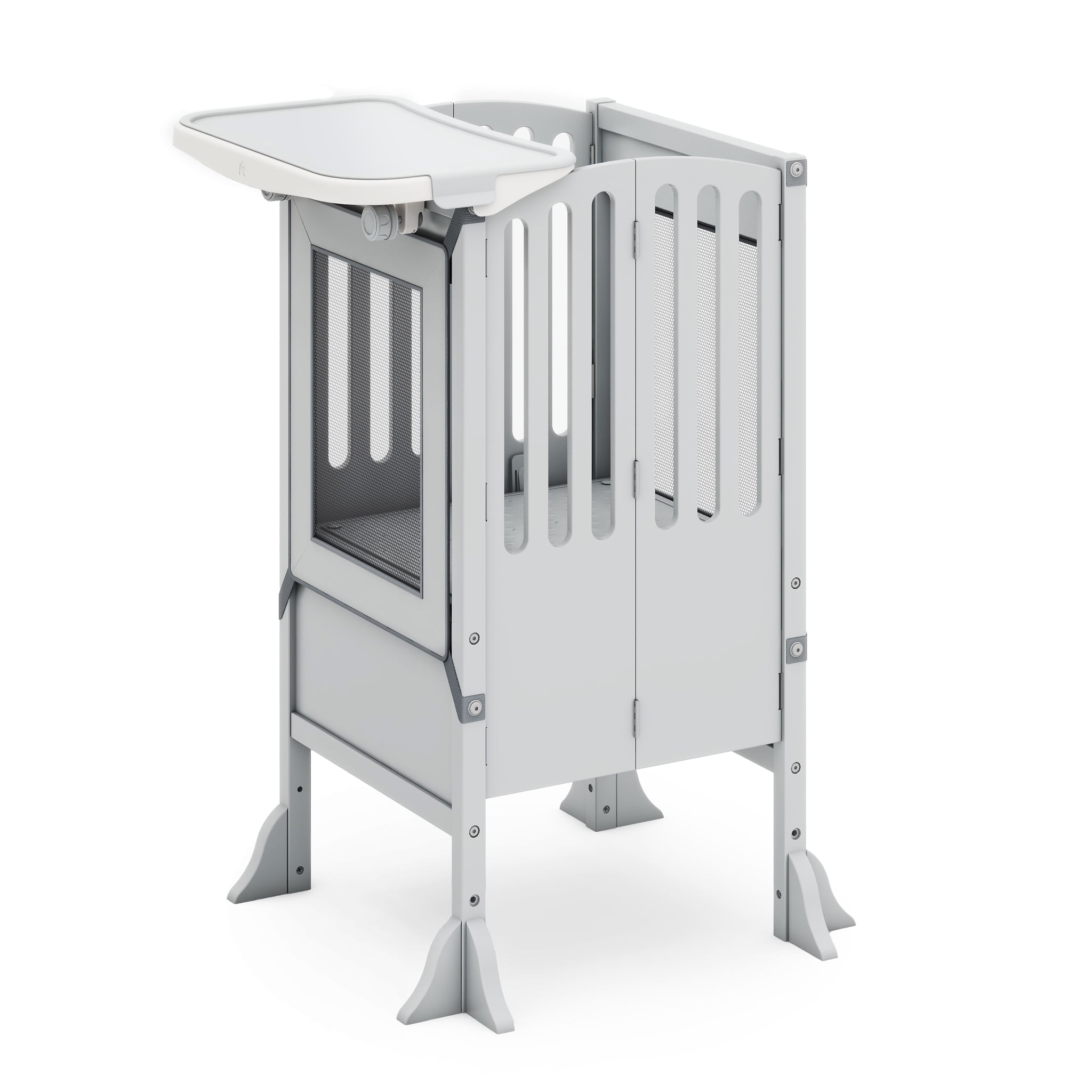 Guidecraft Kitchen Helper Toddler Tower and Mealtime and Play Tray ...