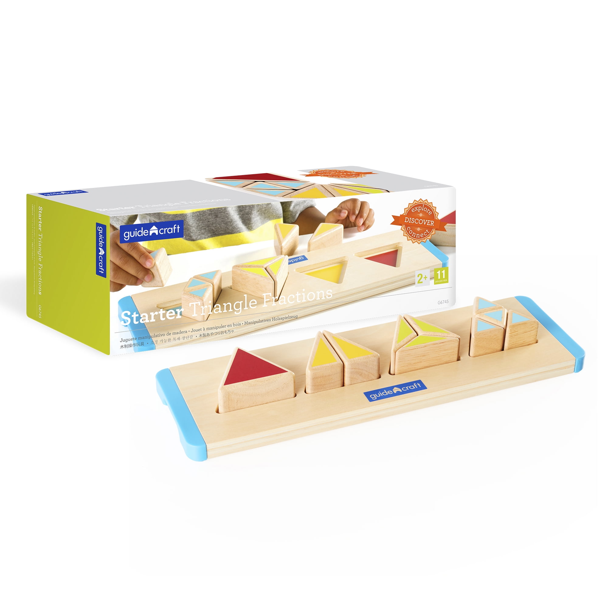 Guidecraft Guidecraft Starter Triangle Fractions - Early STEM Skills ...