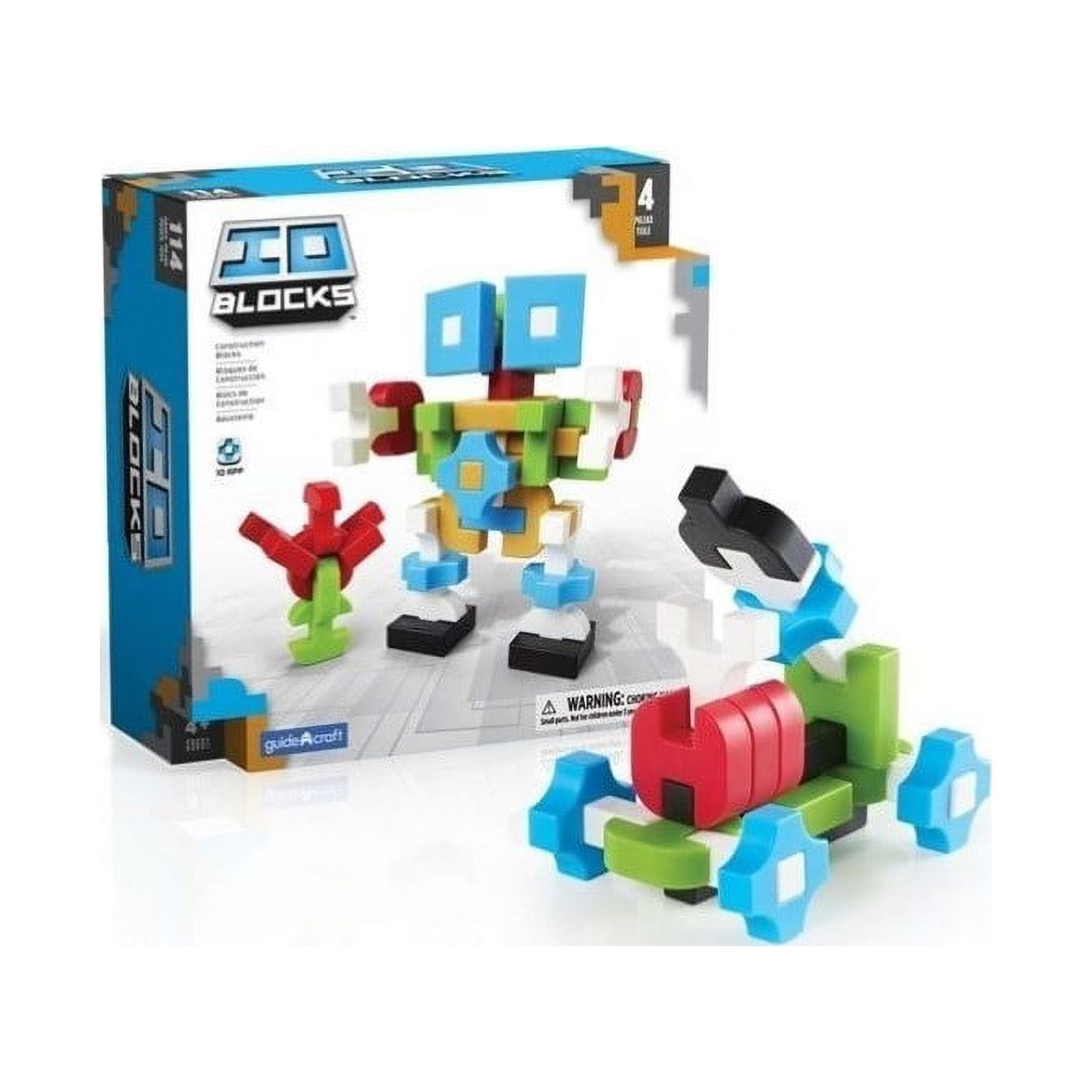 Guidecraft IO Blocks Digital Puzzle Building STEM Educational Construction Toy 114 - Piece Set ...