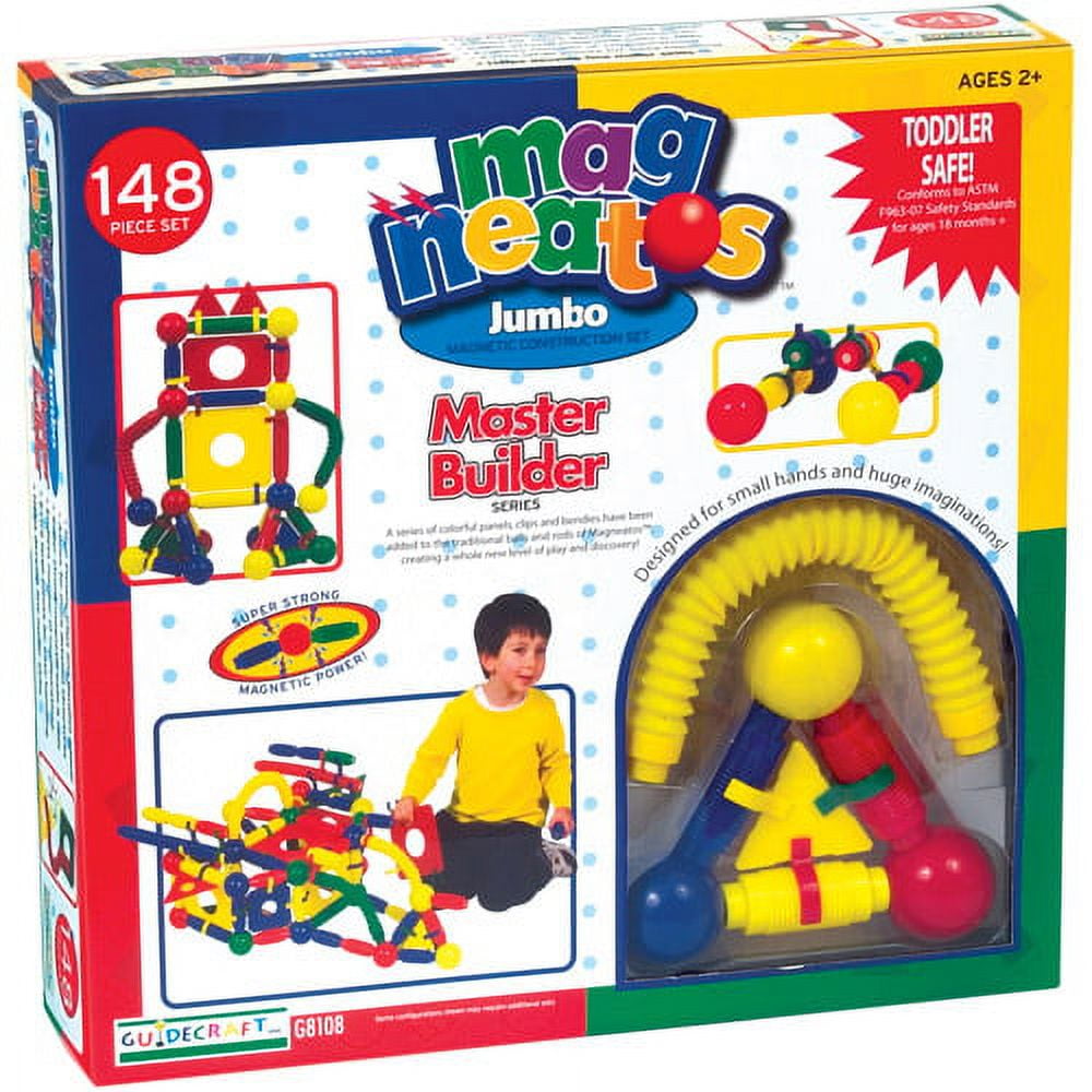 Guidecraft Magnetos Master Builder 148 Piece - Walmart.com