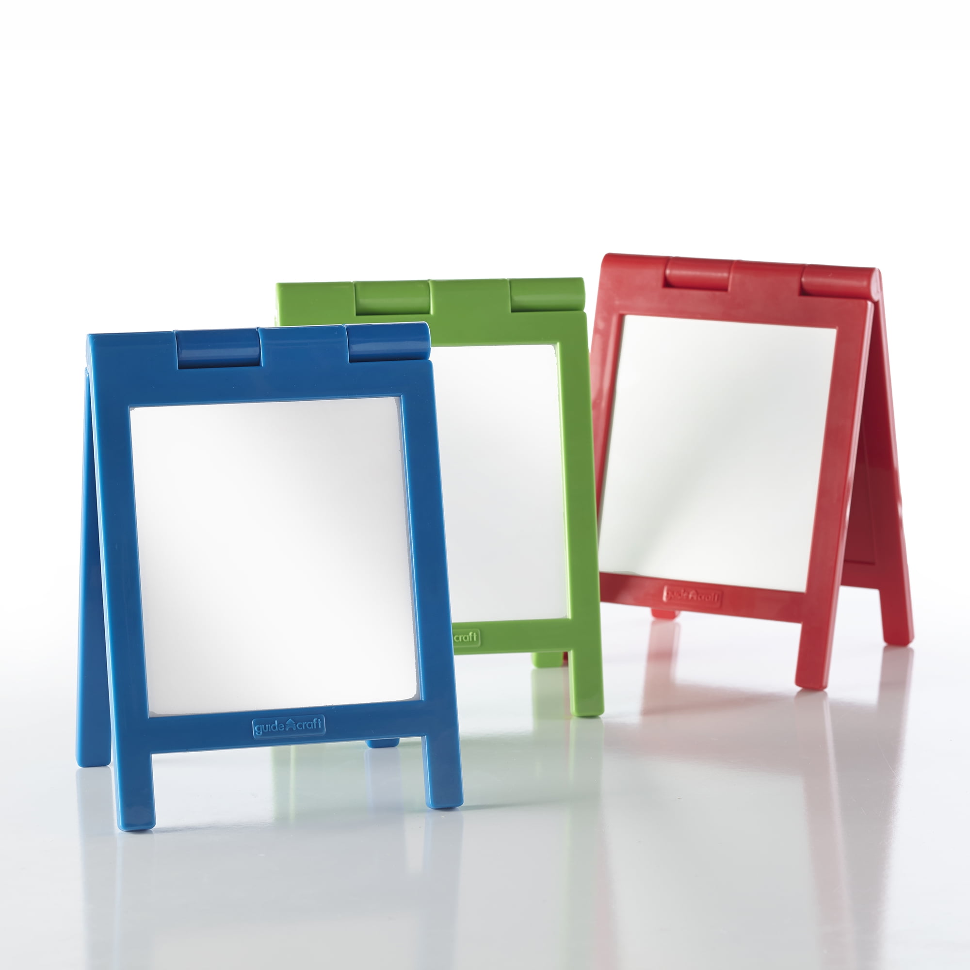 Guidecraft Set of 3 Mini Folding Message Boards - Primary: Double Sided ...