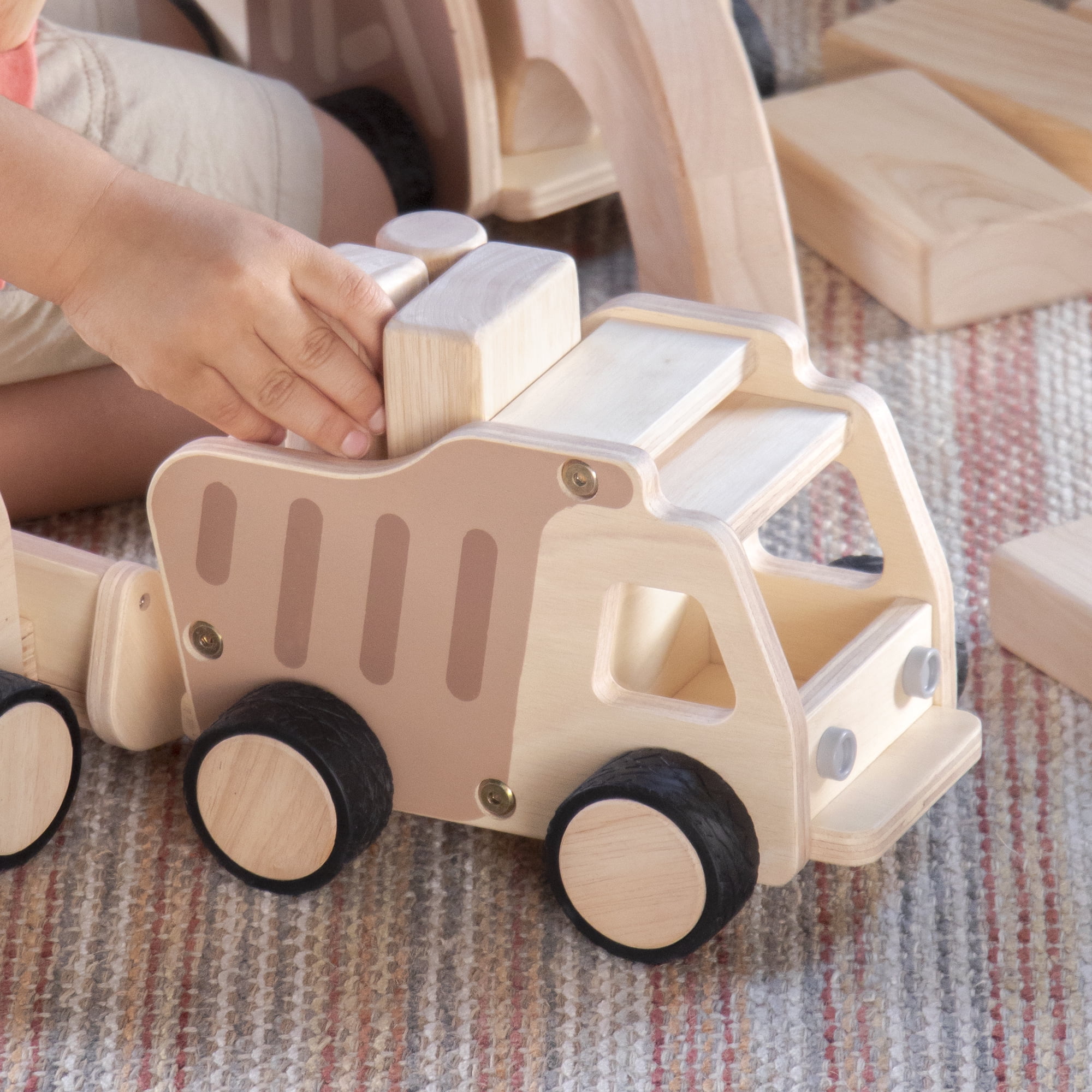 Guidecraft Wooden Dump Truck: Vehicle Play Set, Kids learning and ...