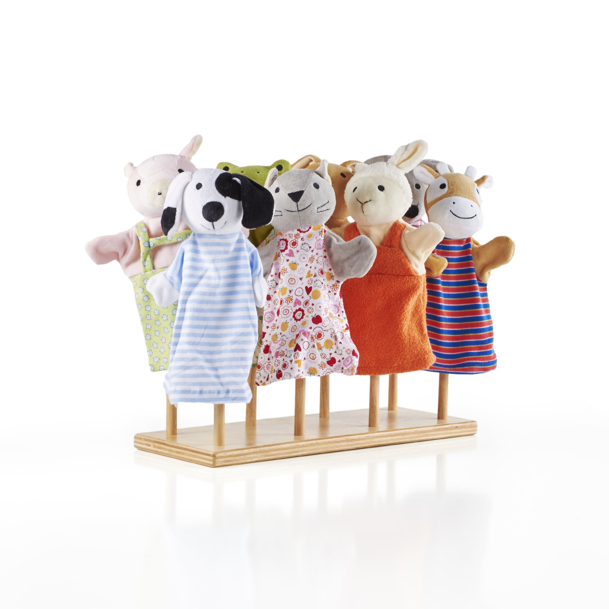 Guidecraft Wooden Puppet Stand - Store and Display Tabletop Puppet ...