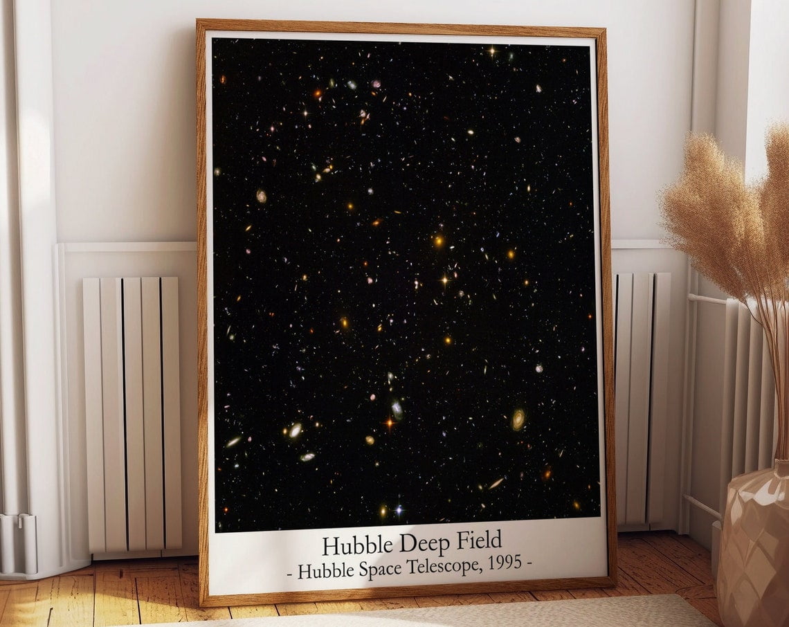 Hubble Deep Field Hubble Telescope Photo Famous Space Photo Wall Art ...