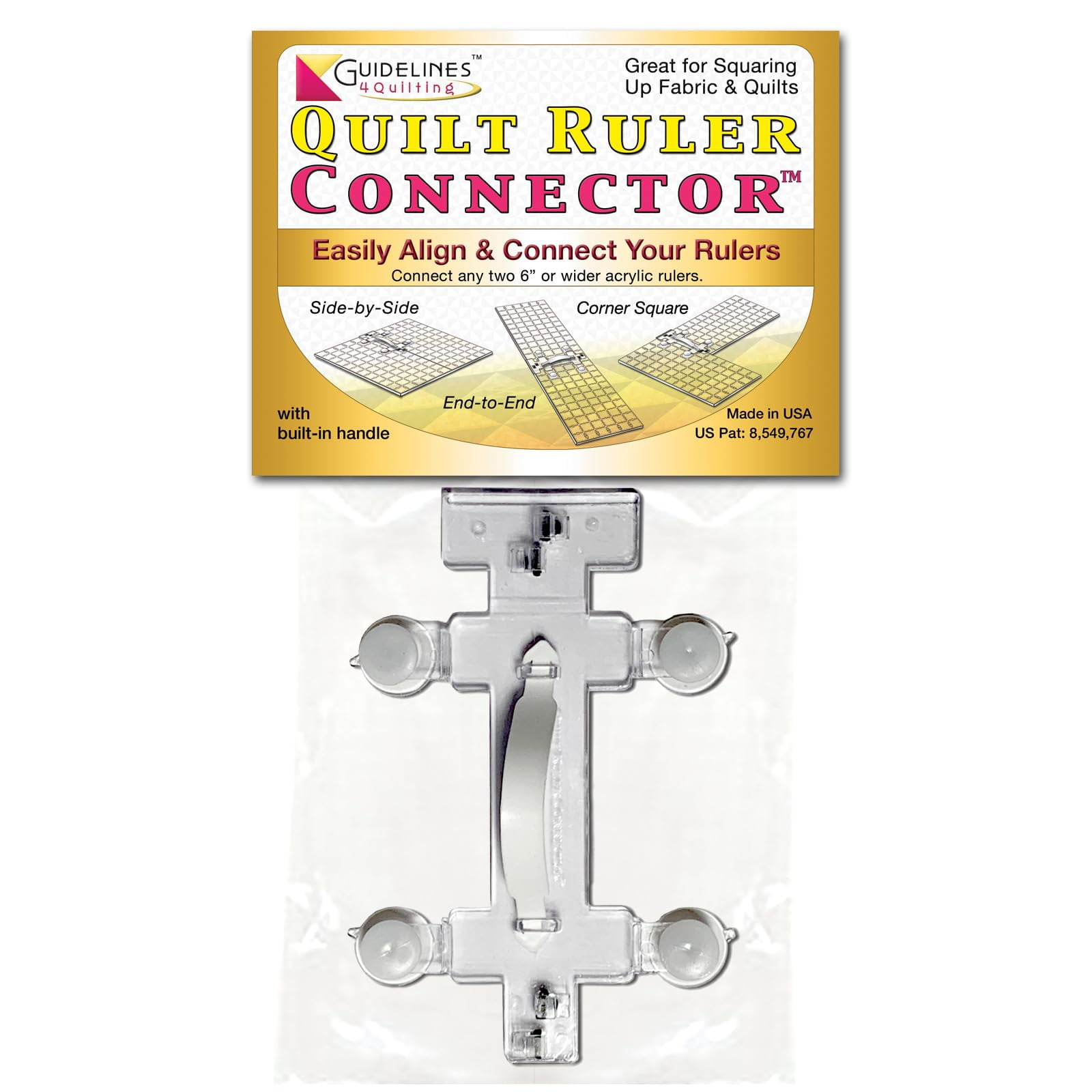 Guidelines4quilting - Quilt Ruler Connector/Handle for Regular Acrylic ...