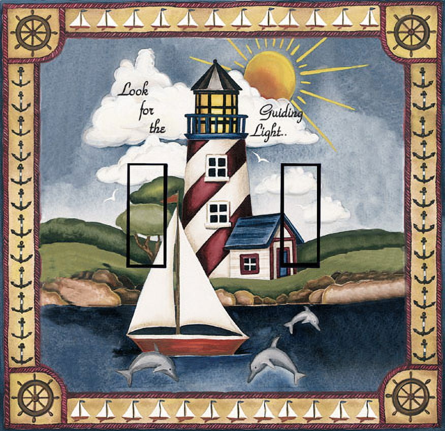 Guiding Light III Double Toggle SwitchStix Peel and Stick Art Deco ...