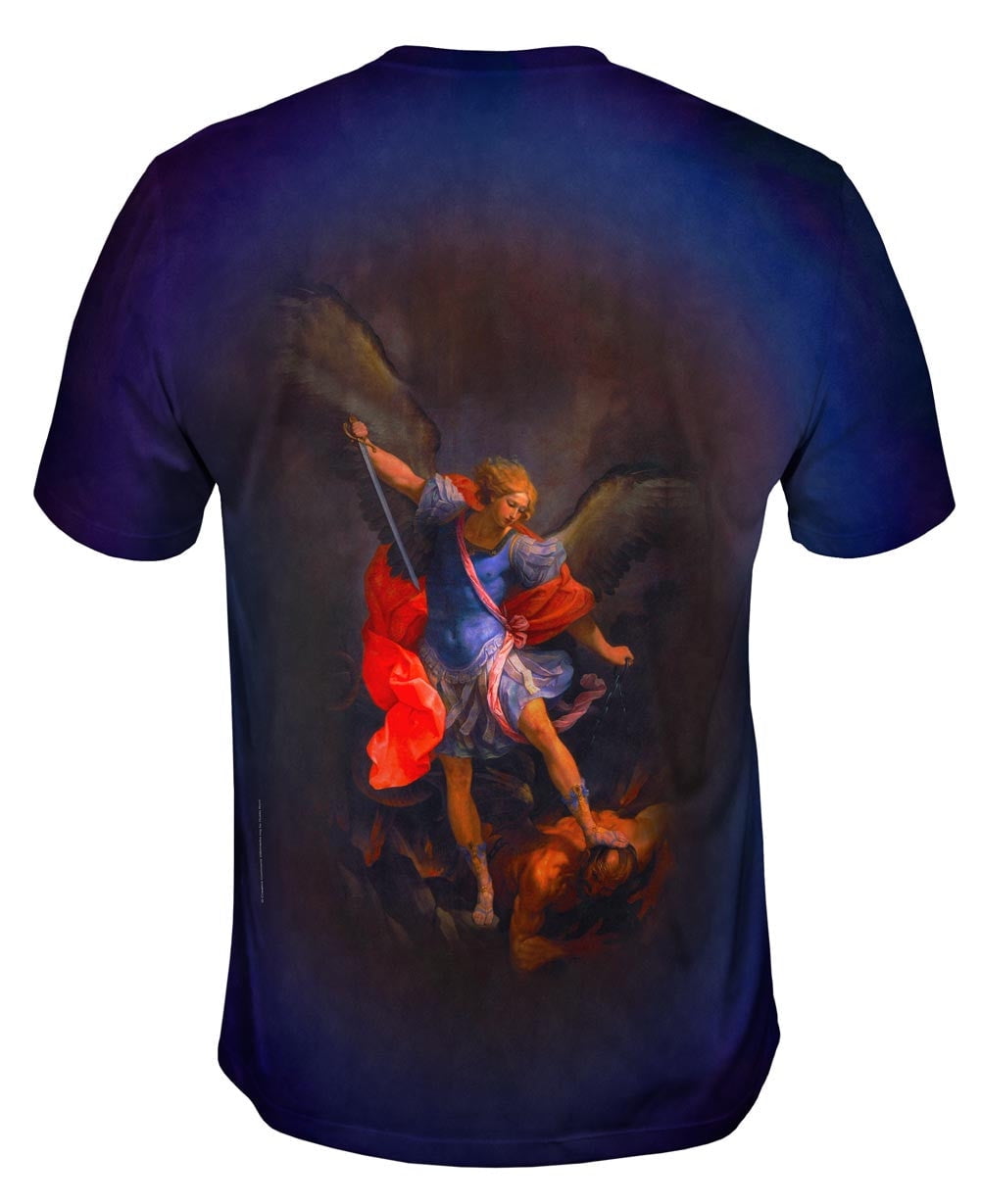 Guido Reni - The Archangel Michael defeating Satan 1635 Mens T-Shirt ...