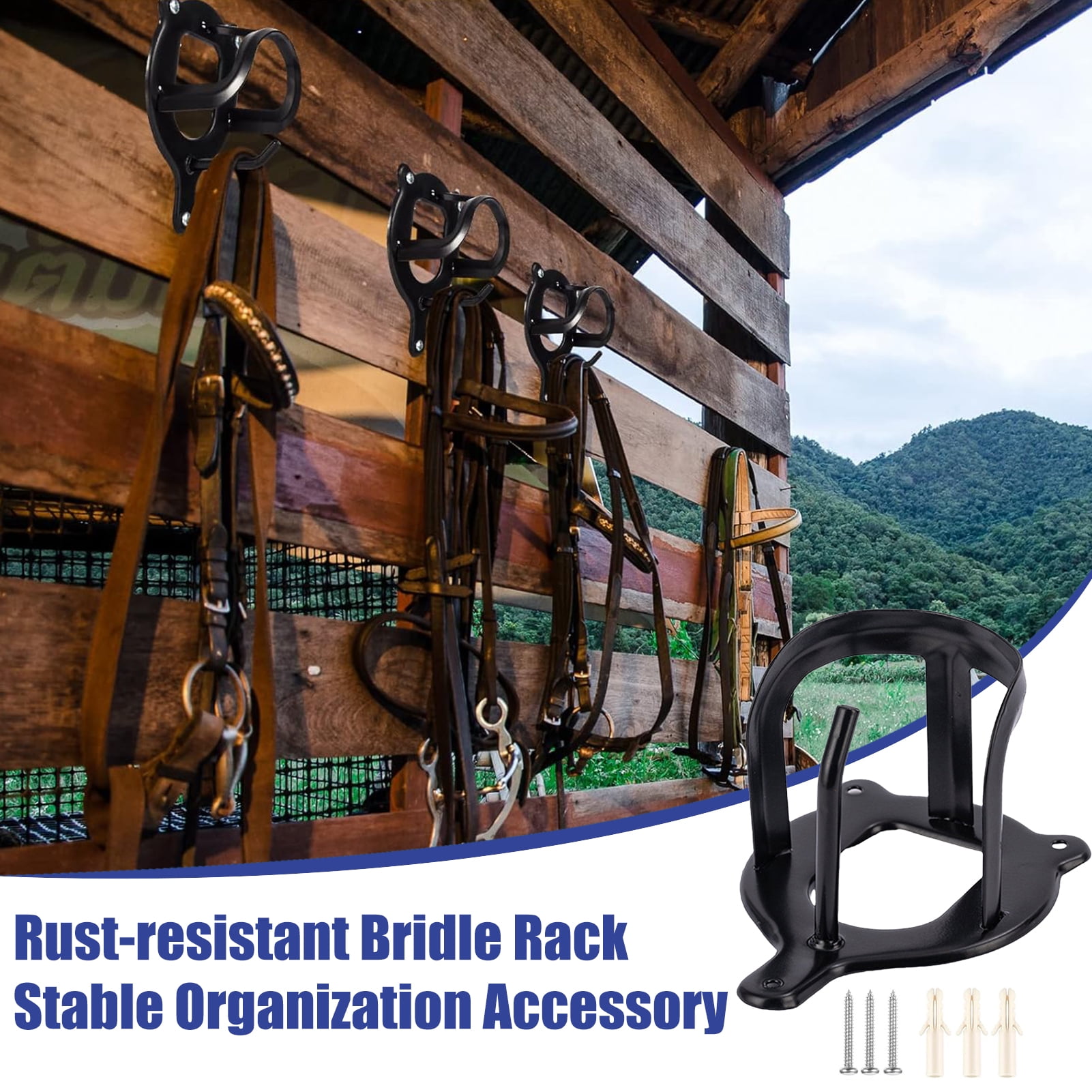 Guiexla 1/3/6Pcs Horse Bridle Rack Horse Tack Storage Halter Hanger ...