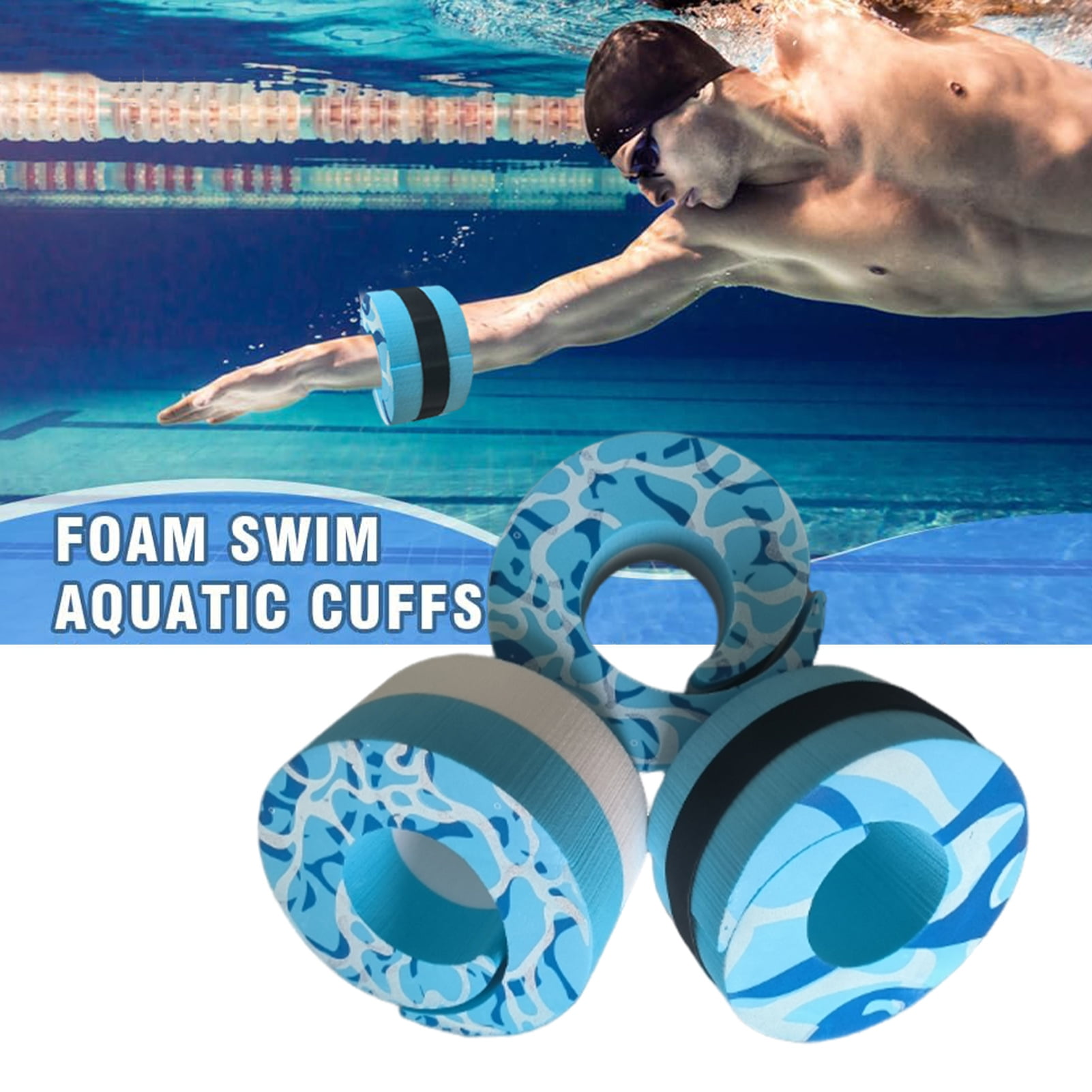 Guiexla 1 Pair Swim Aquatic Cuff High Density EVA Water Aerobics Float ...