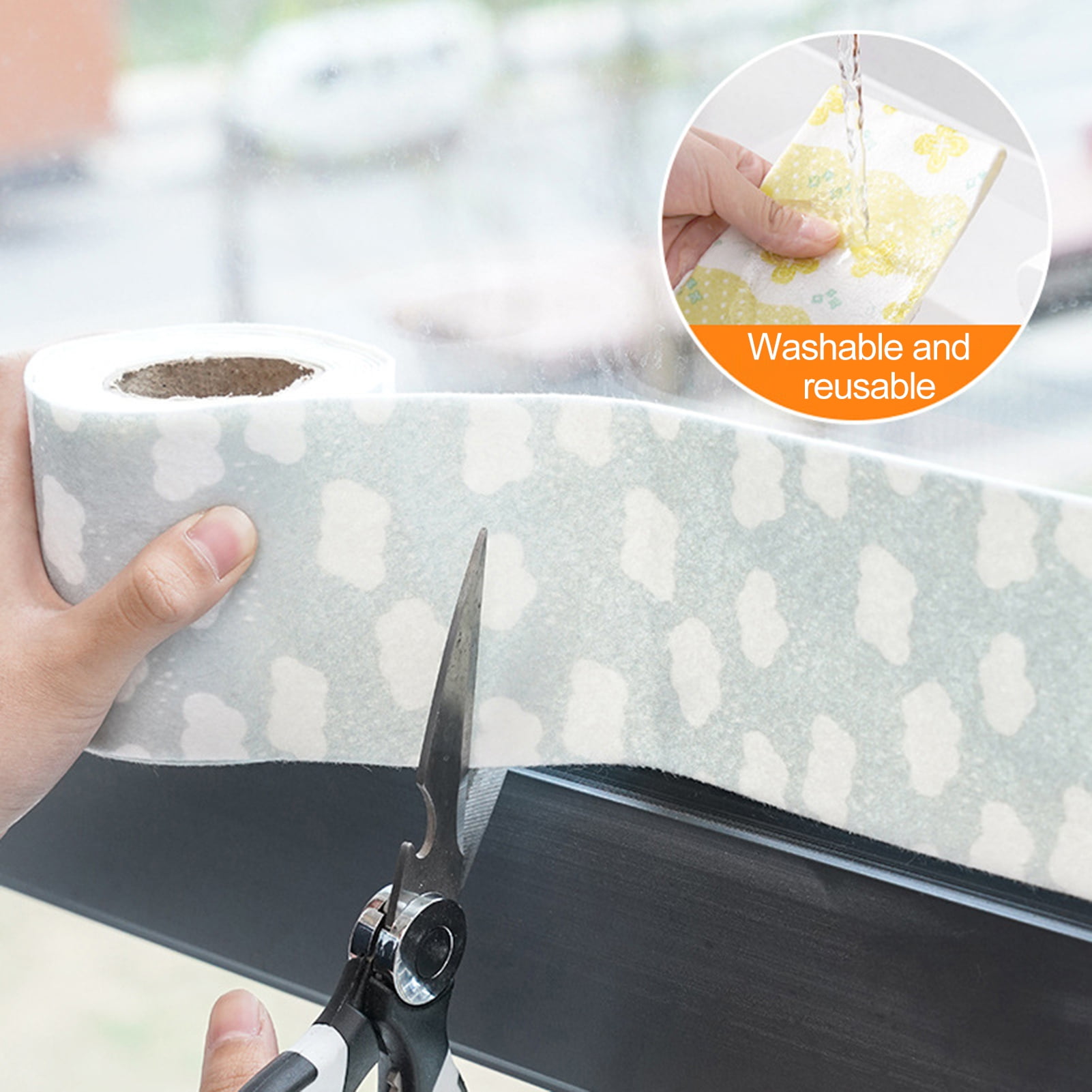 Guiexla 1 Roll Caulk Tape Four Leaf Clover Print Self-Adhesive Edge ...