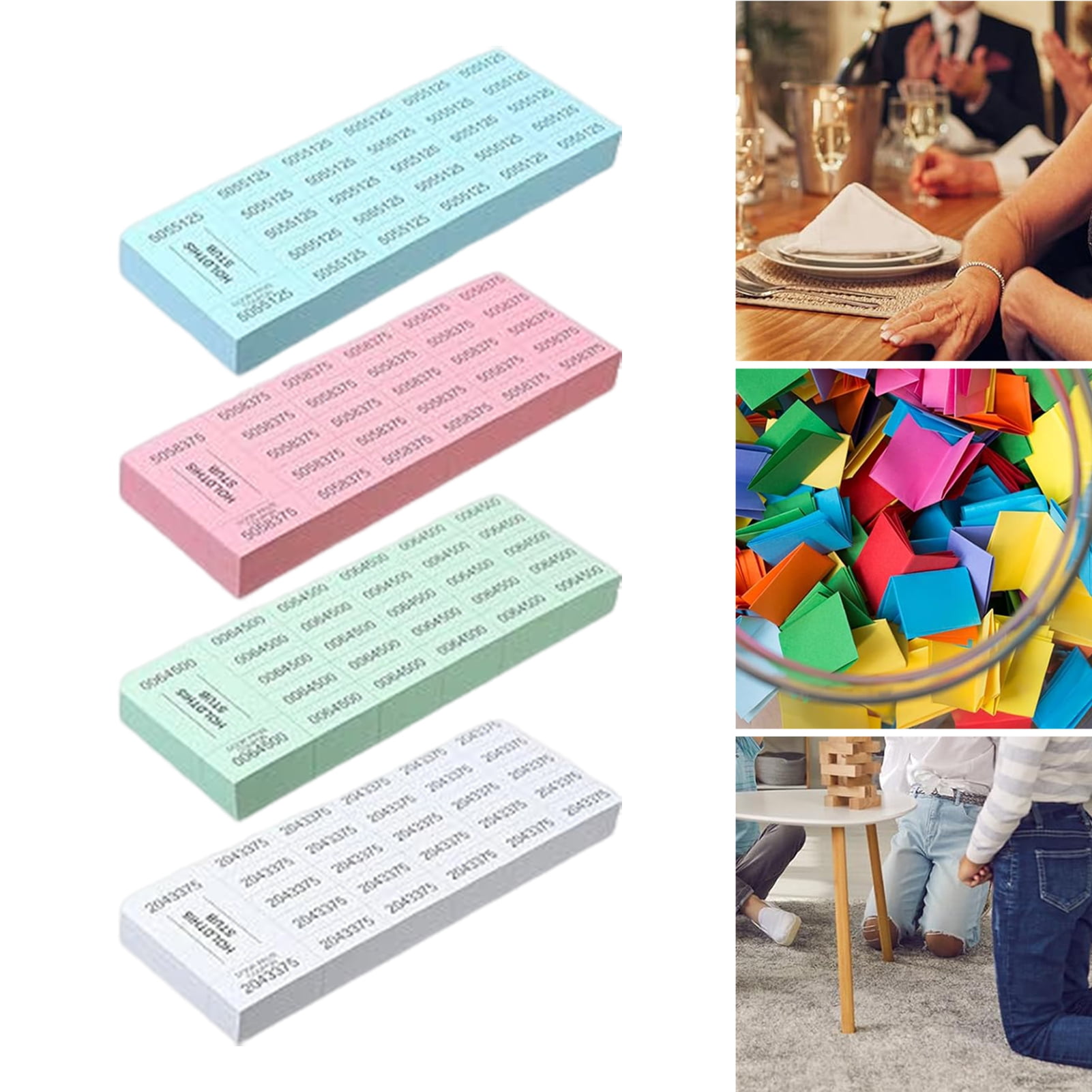 Guiexla 120 Sheets Raffle Ticket with 25 Bid Numbers Per Sheet Chinese ...