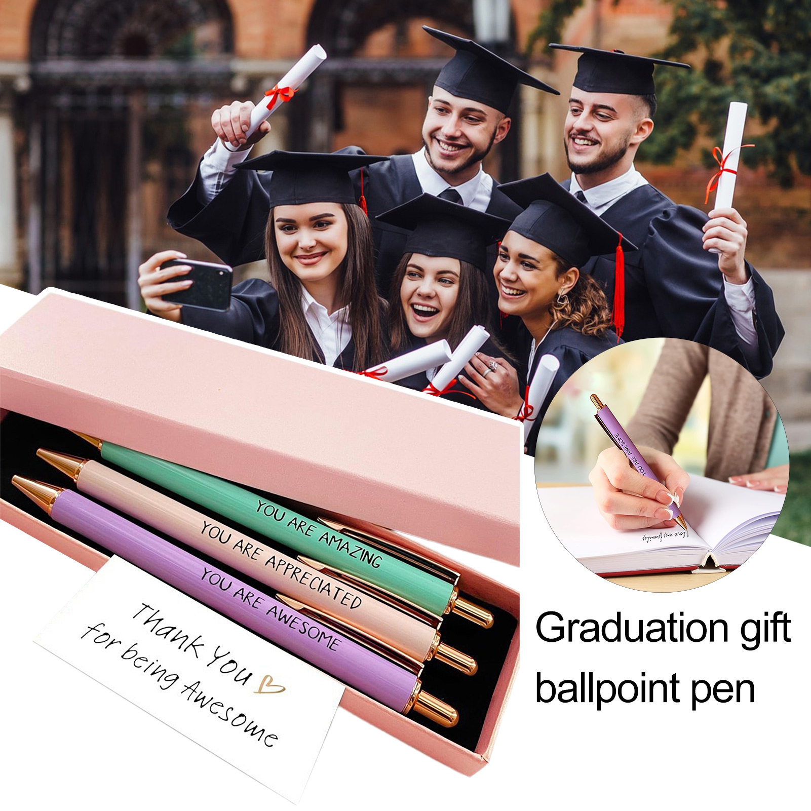 Guiexla 3Pcs/Set Inspirational Ballpoint Pens Encouraging Writing Ink ...