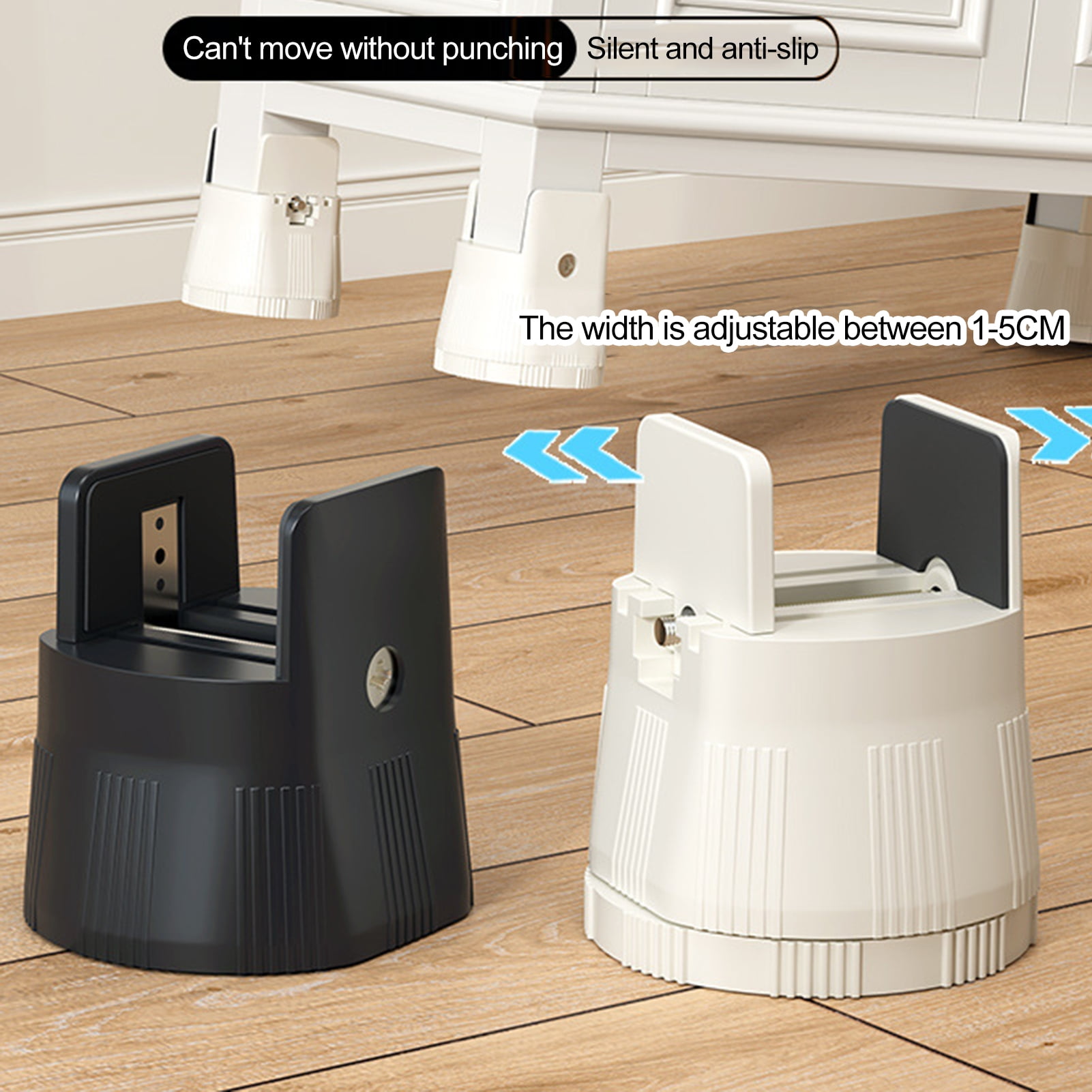 Guiexla 4Pcs Furniture Risers Non-slip 1500 Lbs Weight Capacity Table ...