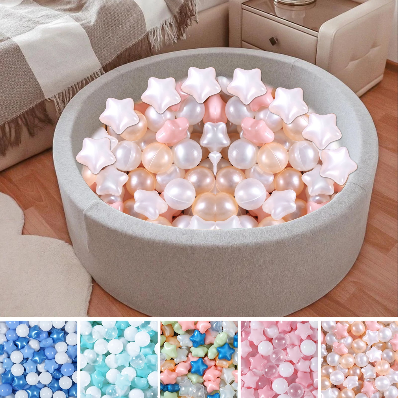 Guiexla 50Pcs/Set 5.5CM Colorful Pit Ball Thickened Crush Proof BPA ...
