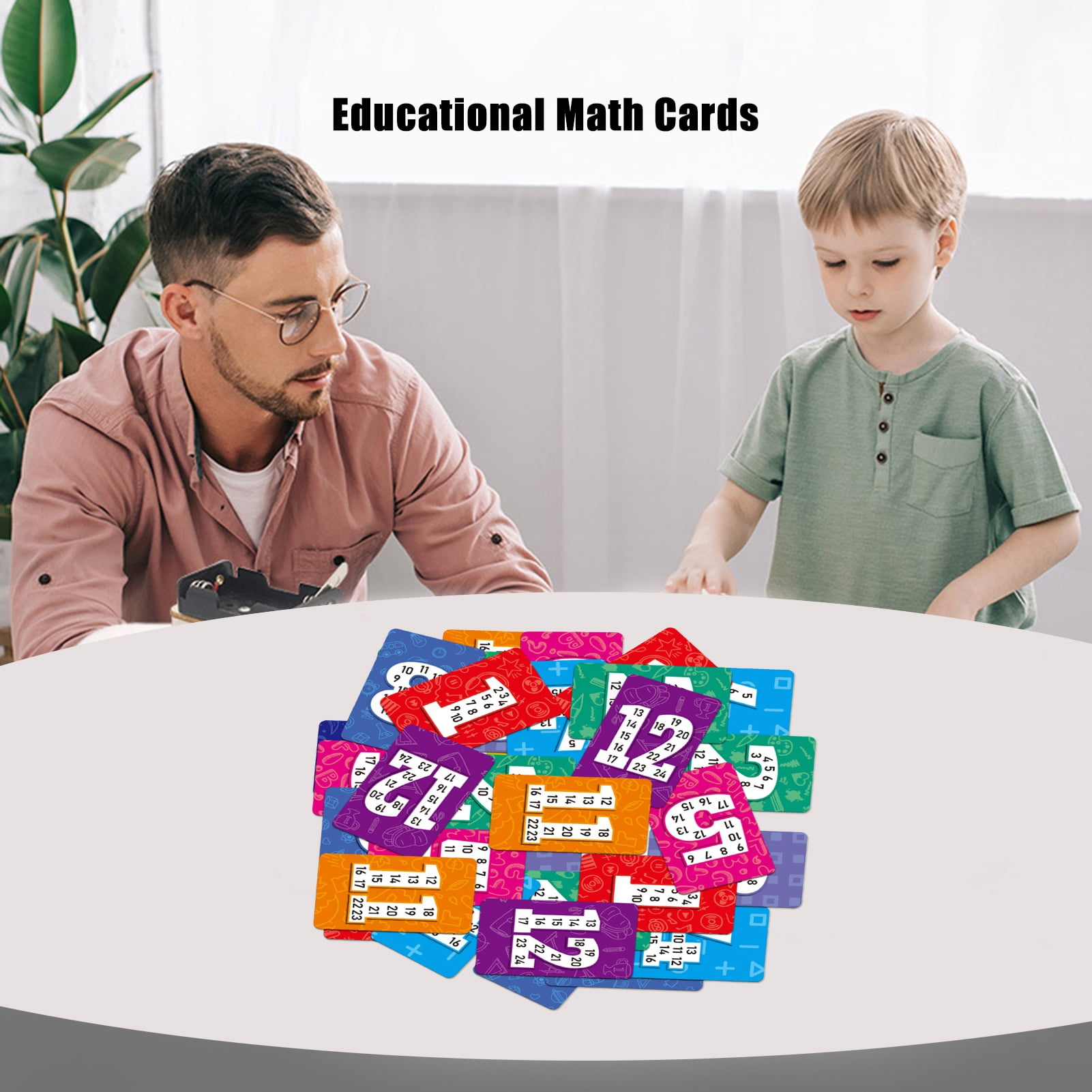 Guiexla 52 Pcs/Set Children Arithmetic Cards Learning Multiplication ...