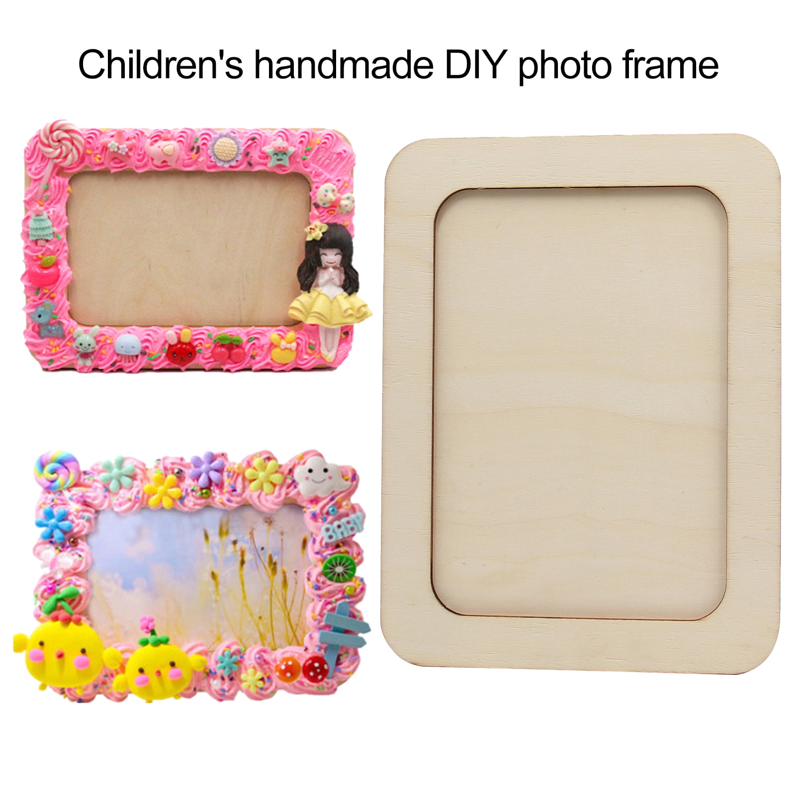 Guiexla 6-Inch Wooden Photo Frame with Back Support Heavy Duty Solid ...