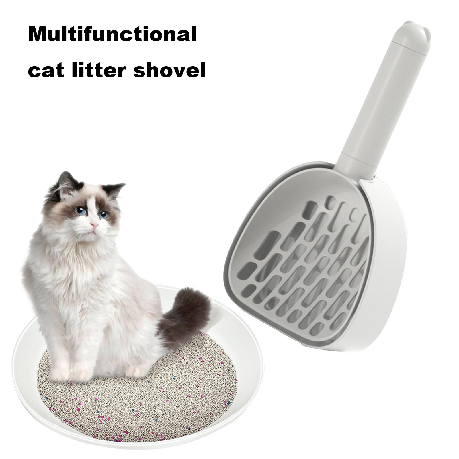 Guiexla Cat Litter Scoop with Garbage Bag Storage Kitty Litter Shovel ...