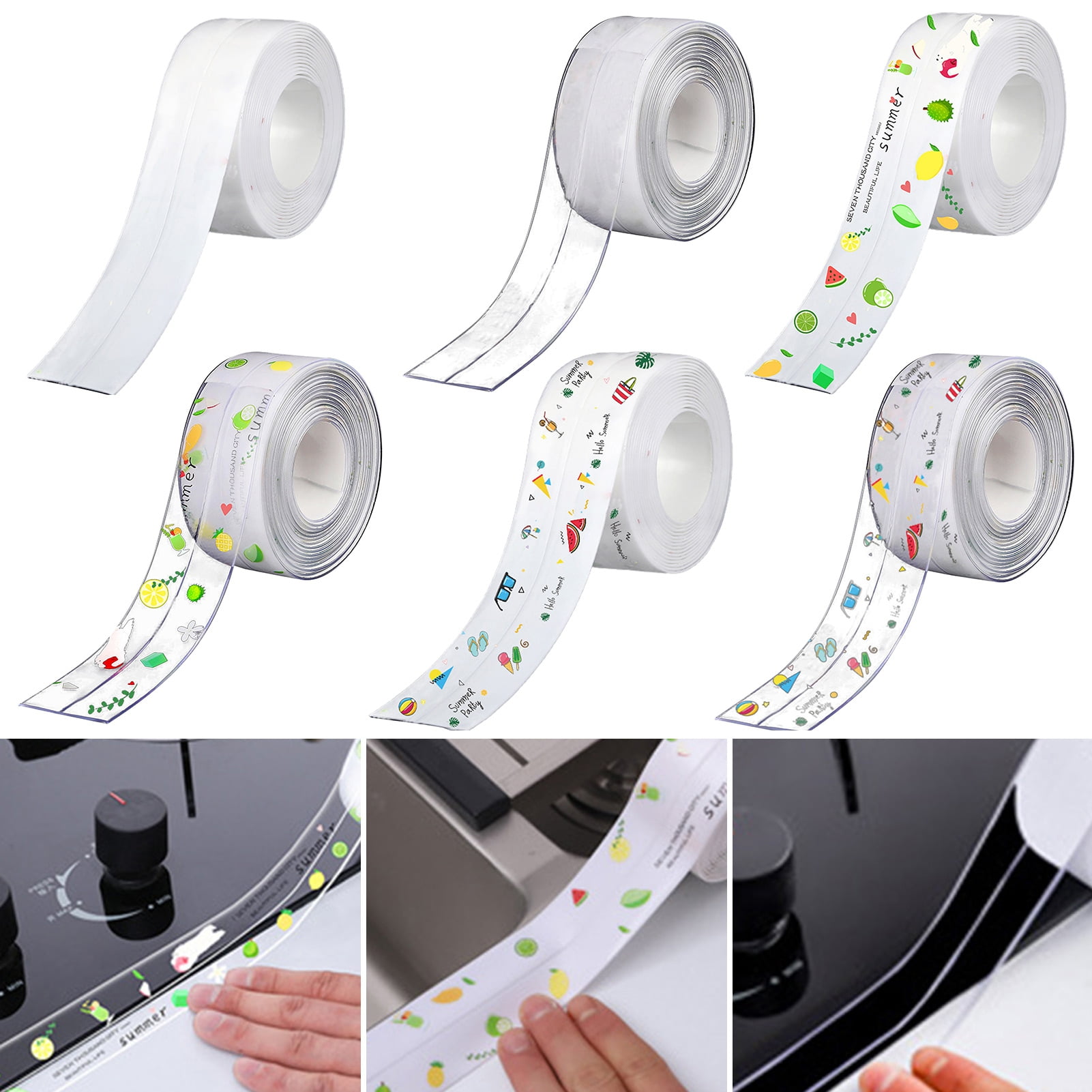 Guiexla Caulk Tape Self-Adhesive Waterproof Sealant Caulking Strip Peel ...