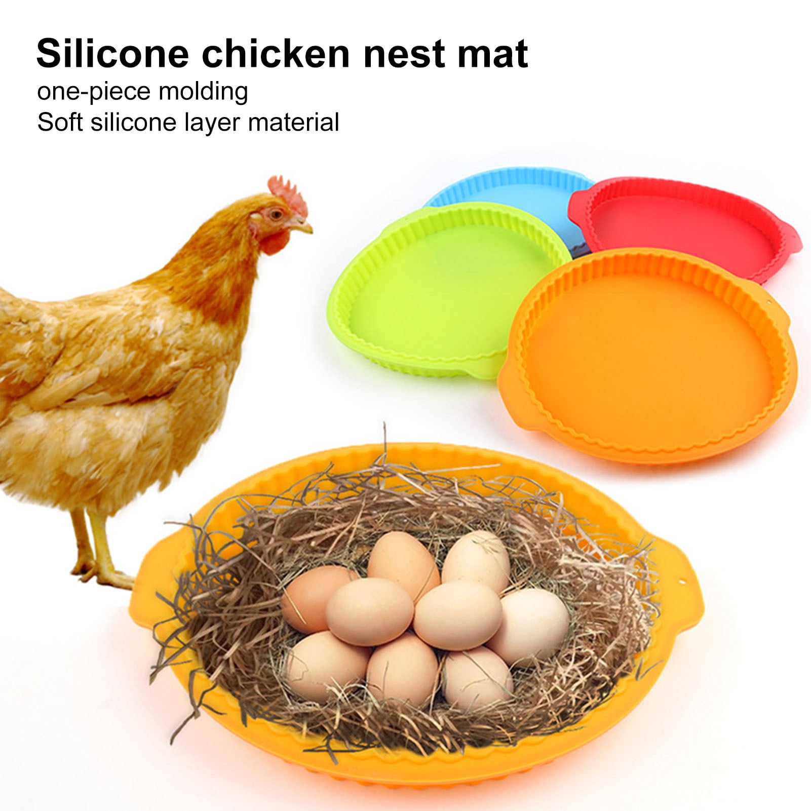 Guiexla Chicken Nesting Pad Soft Washable Egg Protection with Dual ...
