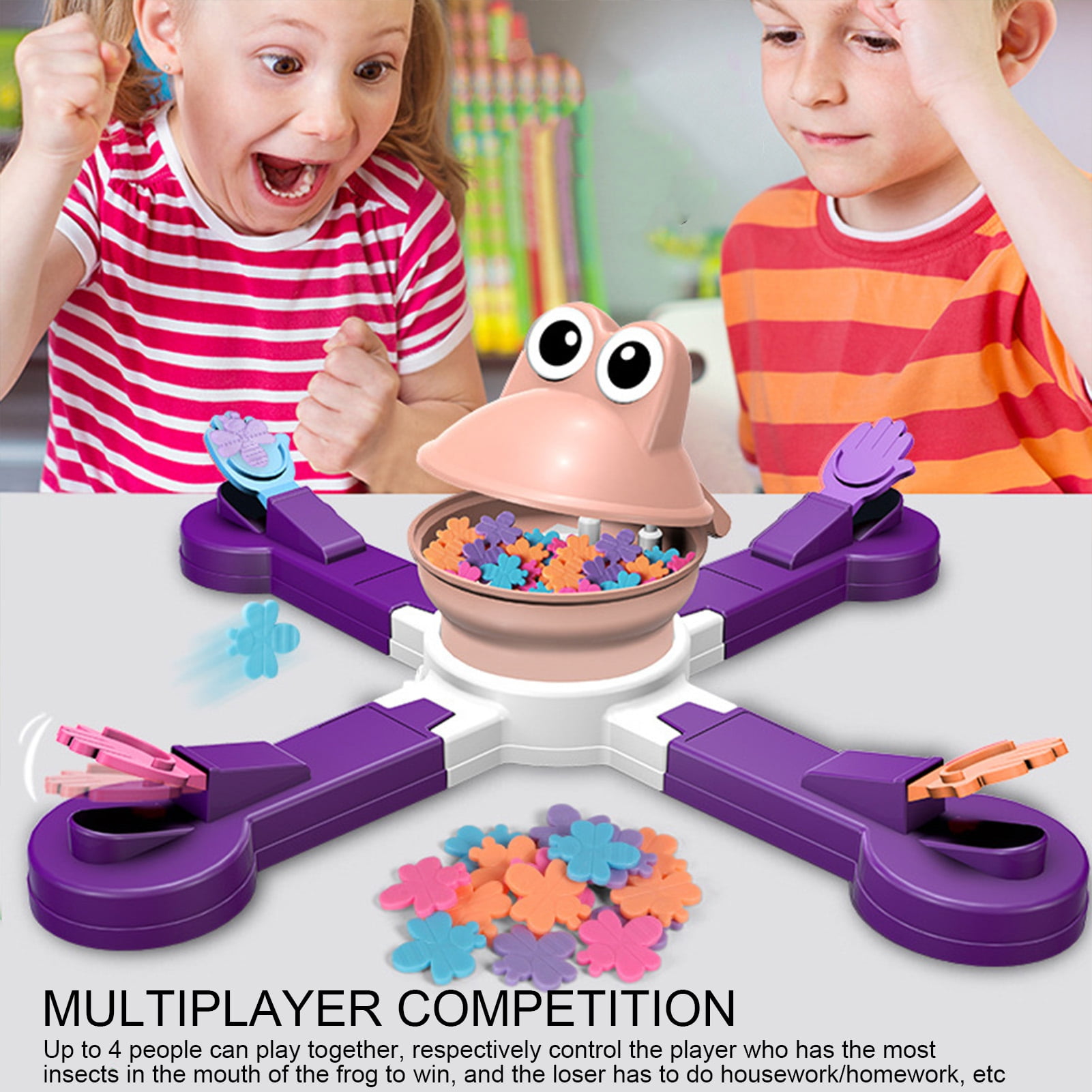 Guiexla Electric Dinosaur Feeding Game Toy Movable Big Mouth Frog Food ...