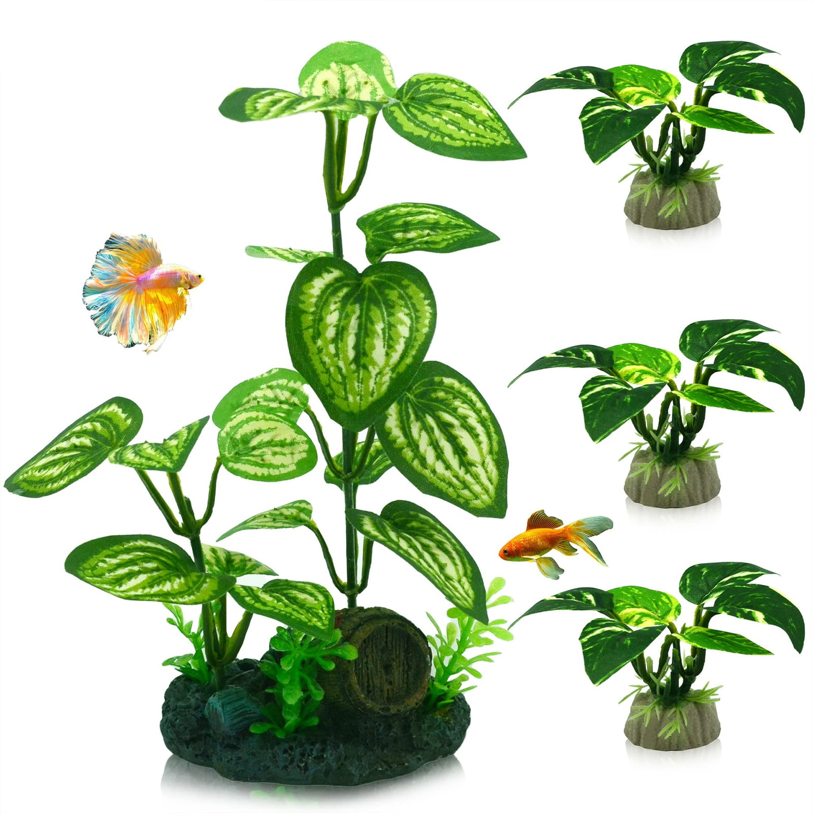 Guiexla Fish Tank Green Plants Simulated Water Plants Aquarium ...