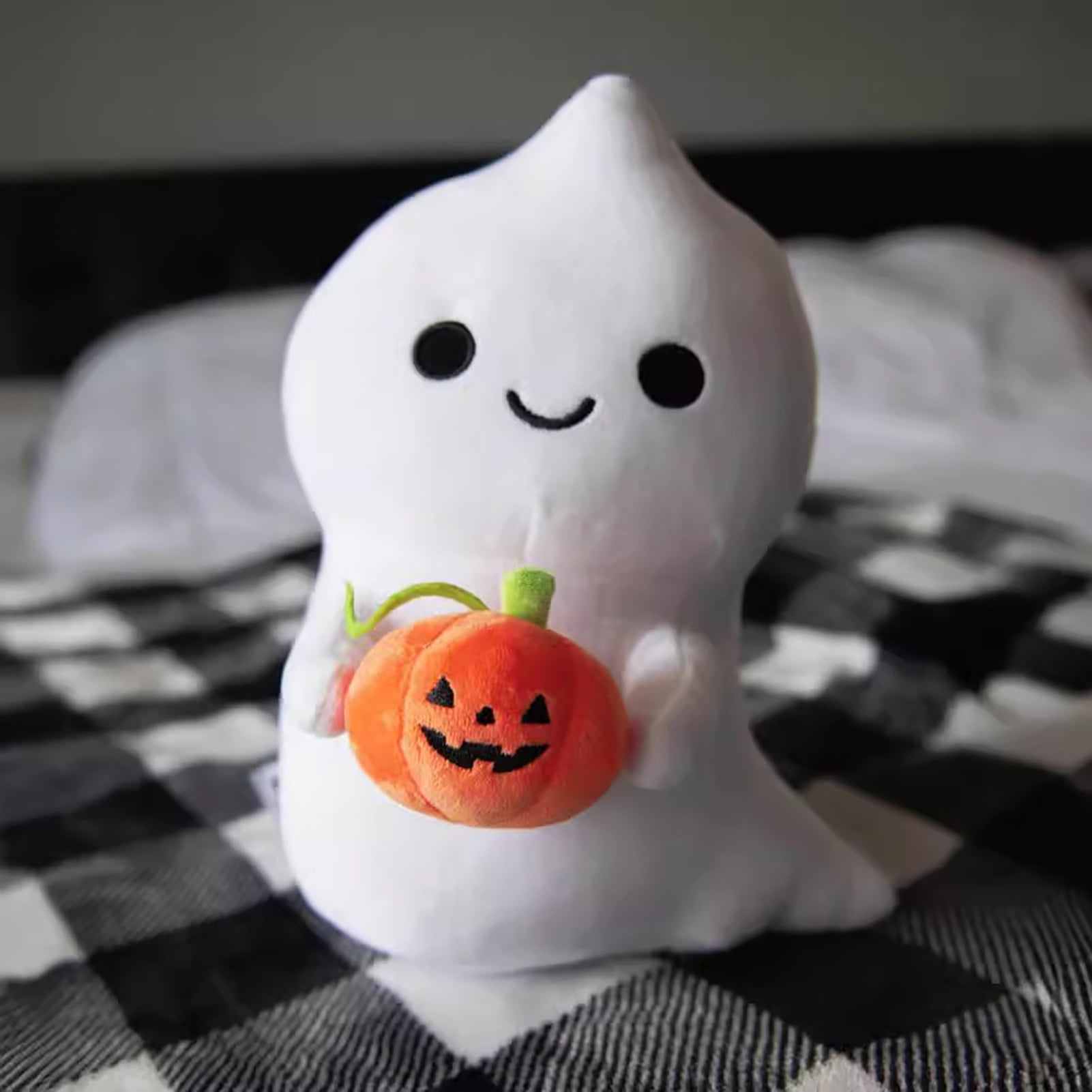 Guiexla Halloween White Ghost Plush Doll Pumpkin Ghost Stuffed Animal ...