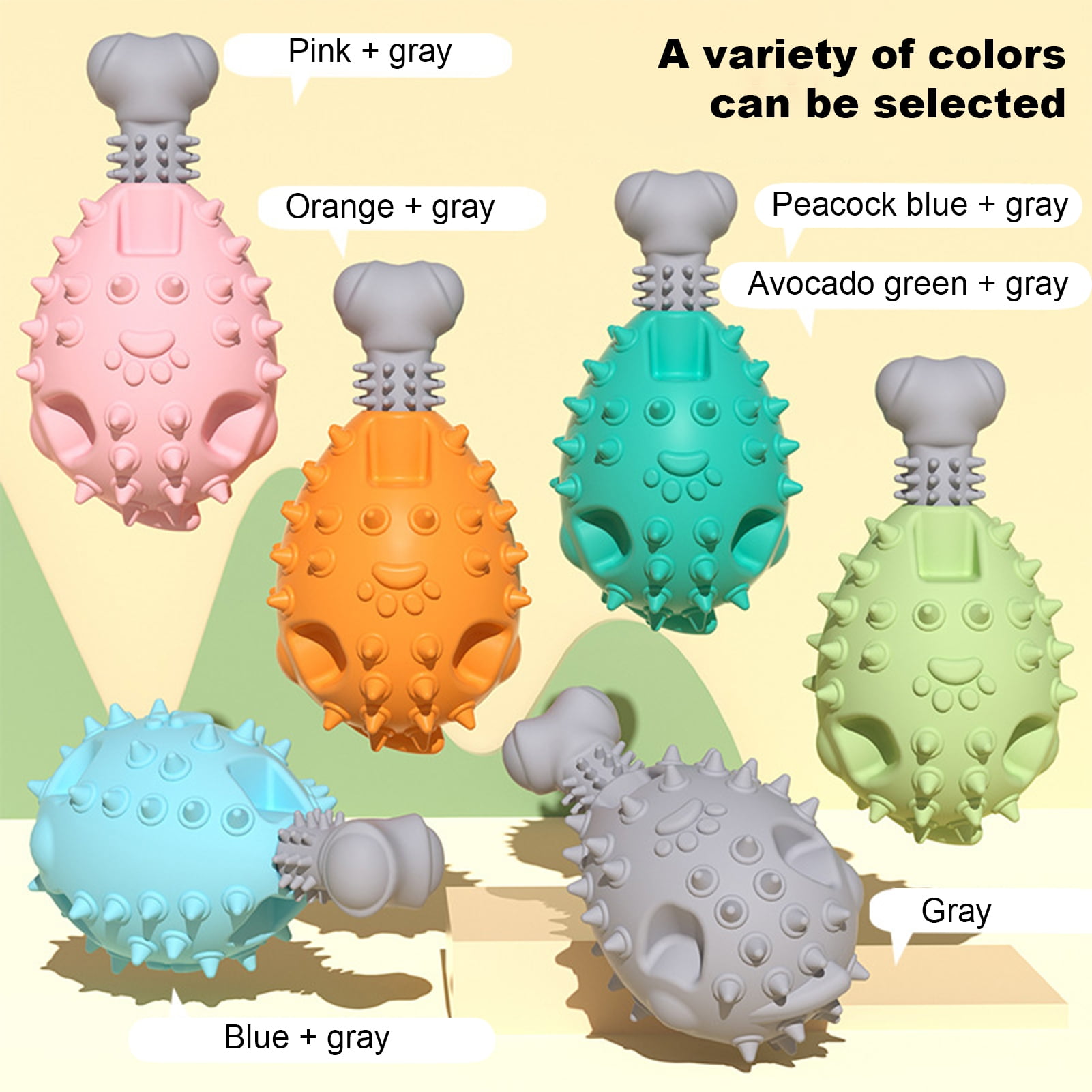 Guiexla Interactive Pet Toy Built-in Sound Cute Chicken Leg Design Bite ...