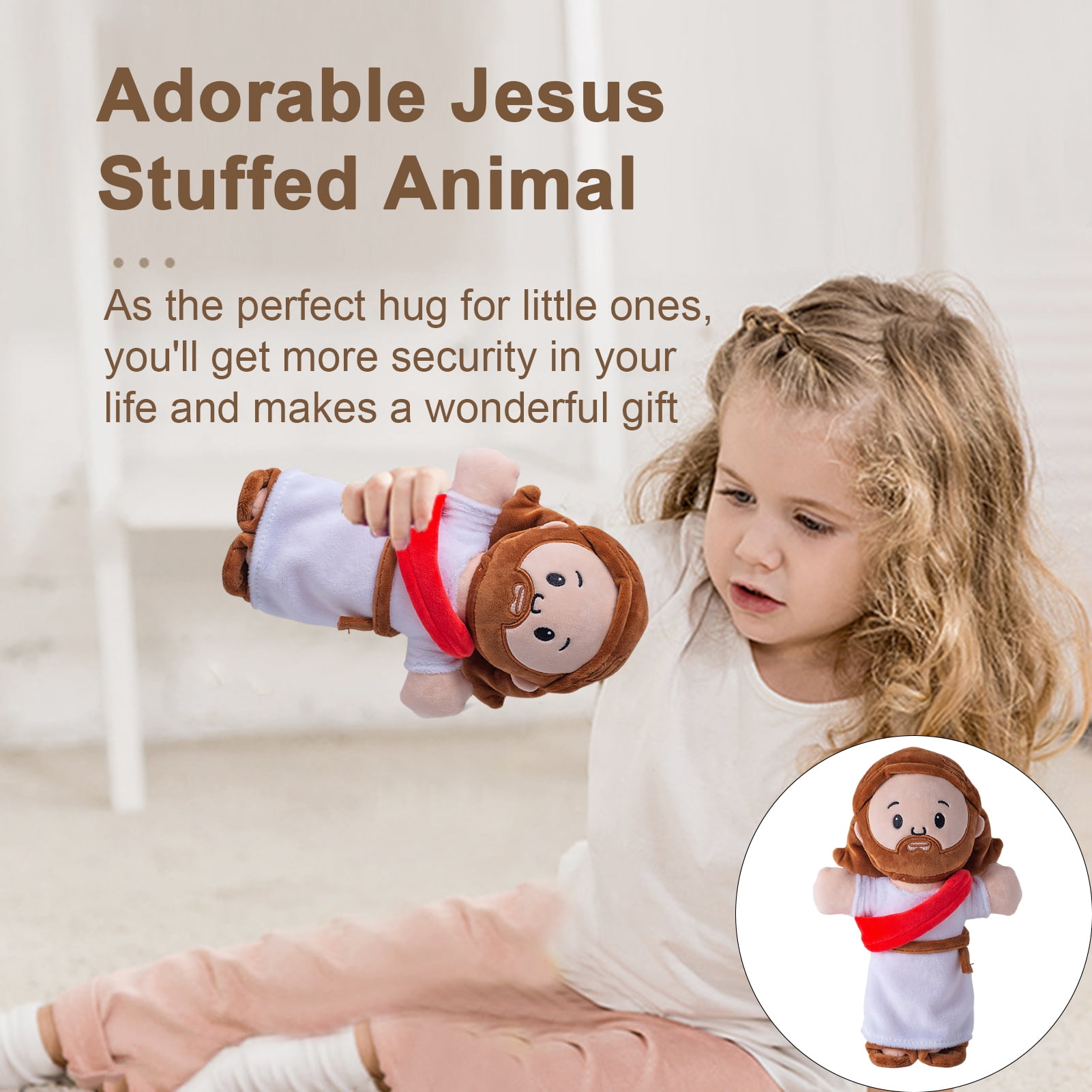 Guiexla Jesus Plush Doll Toy Stuffed Jesus Plushie with Exquisite ...