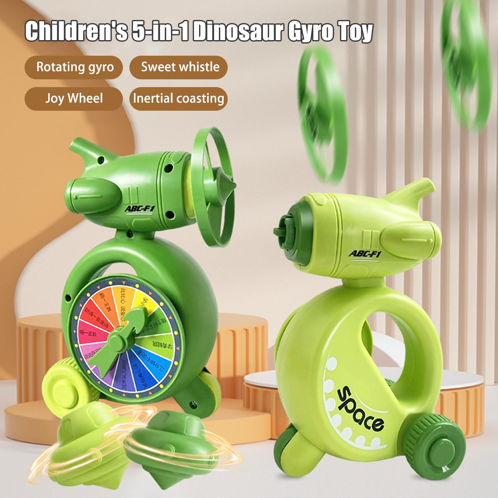 Guiexla Kids Spaceship Car Toy Flying Disc Launcher Spinning Top Lucky ...