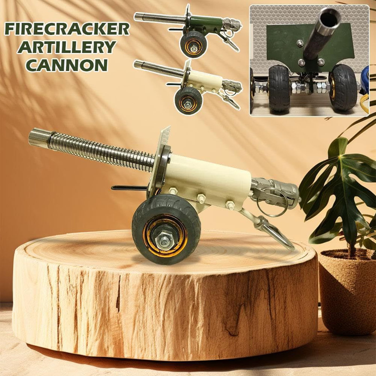 Guiexla Mini Cannon Figurine Realistic Miniature Artillery Launcher ...