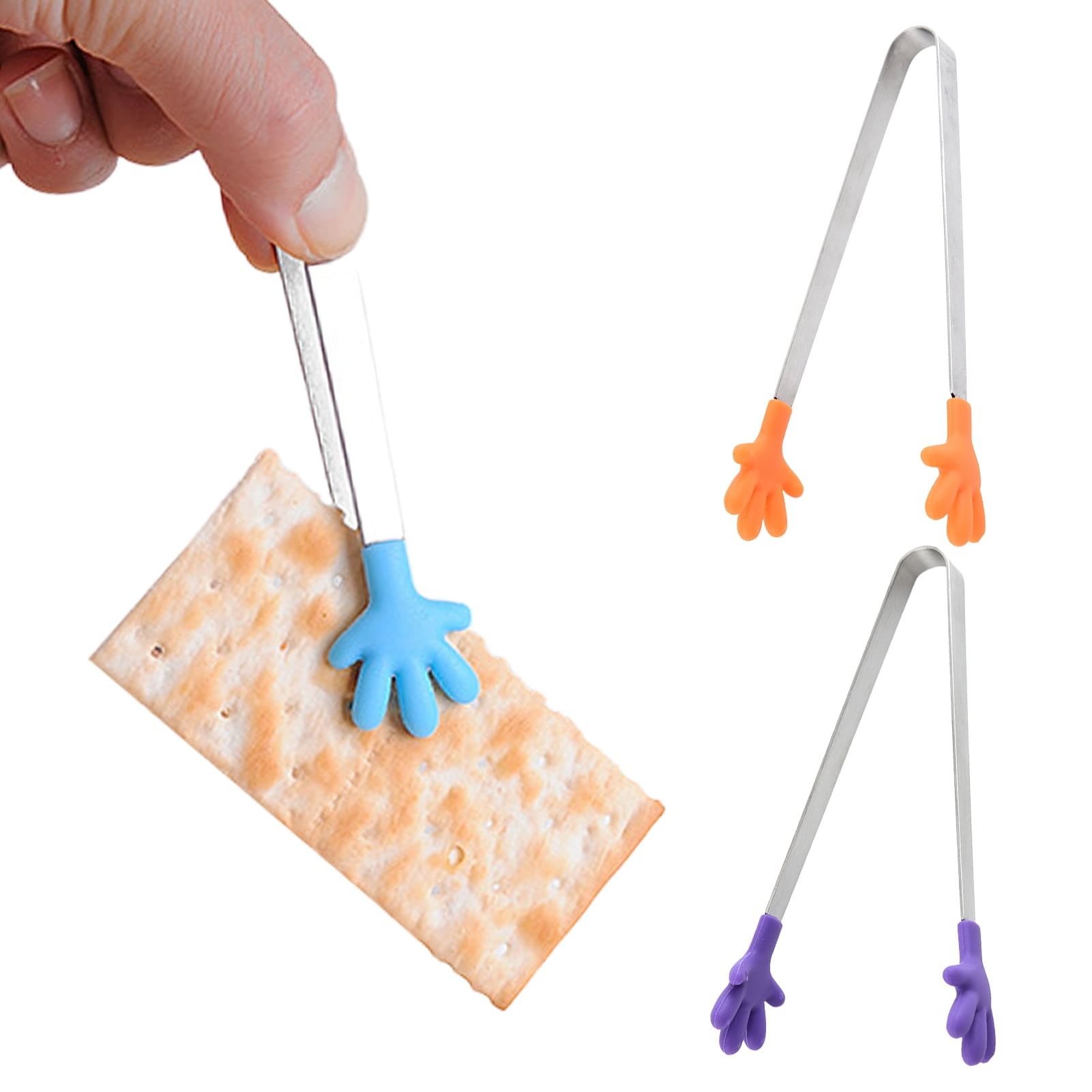 Guiexla Mini Tongs Serving Tong Stainless Steel Palm Shape Food Tong ...