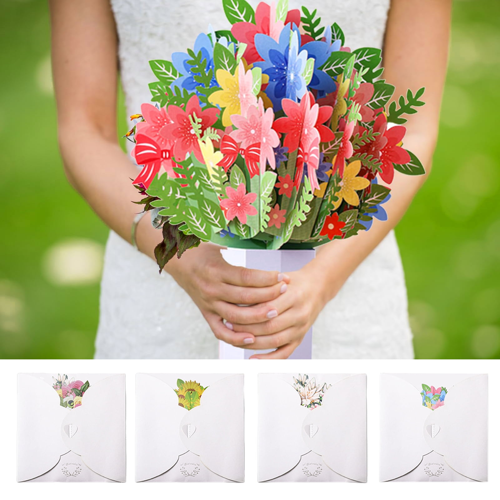 Guiexla Mother Day 3D Greeting Card 3D Bouquet Paper Flower Birthday ...