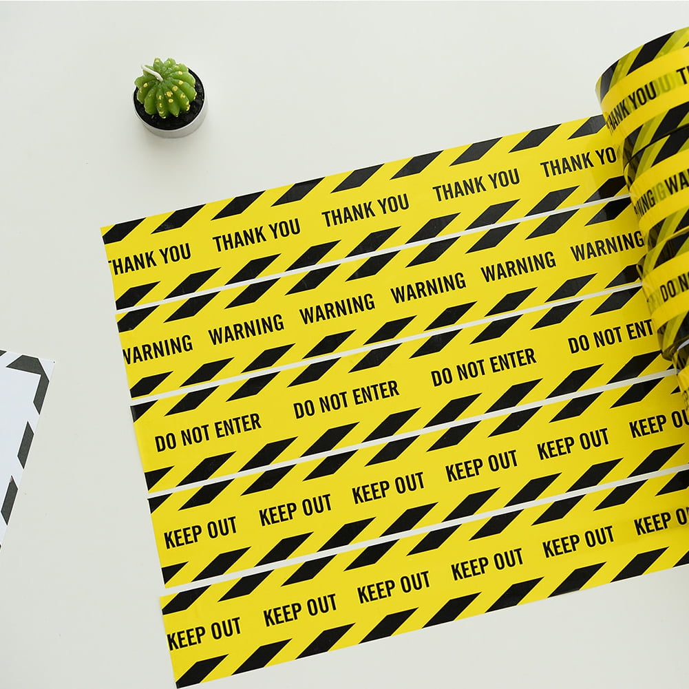 Guiexla Oblique Stripe Caution Warning Tape Fragile Barrier Remind Work ...