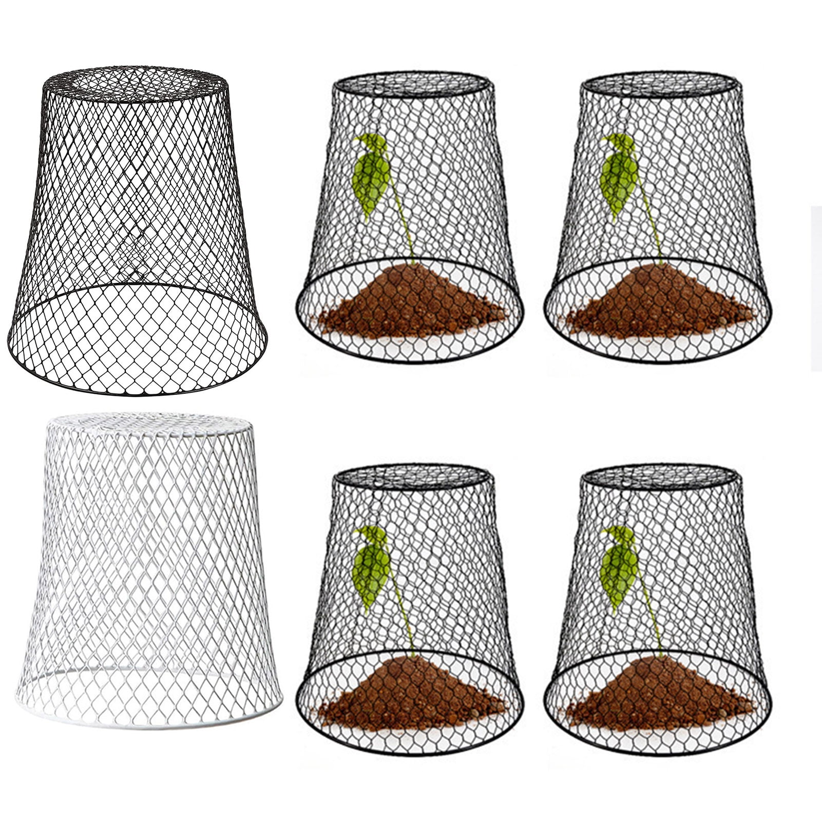 Guiexla Plants Cover Metal Garden Cloche with Fine Mesh Easy to Install ...