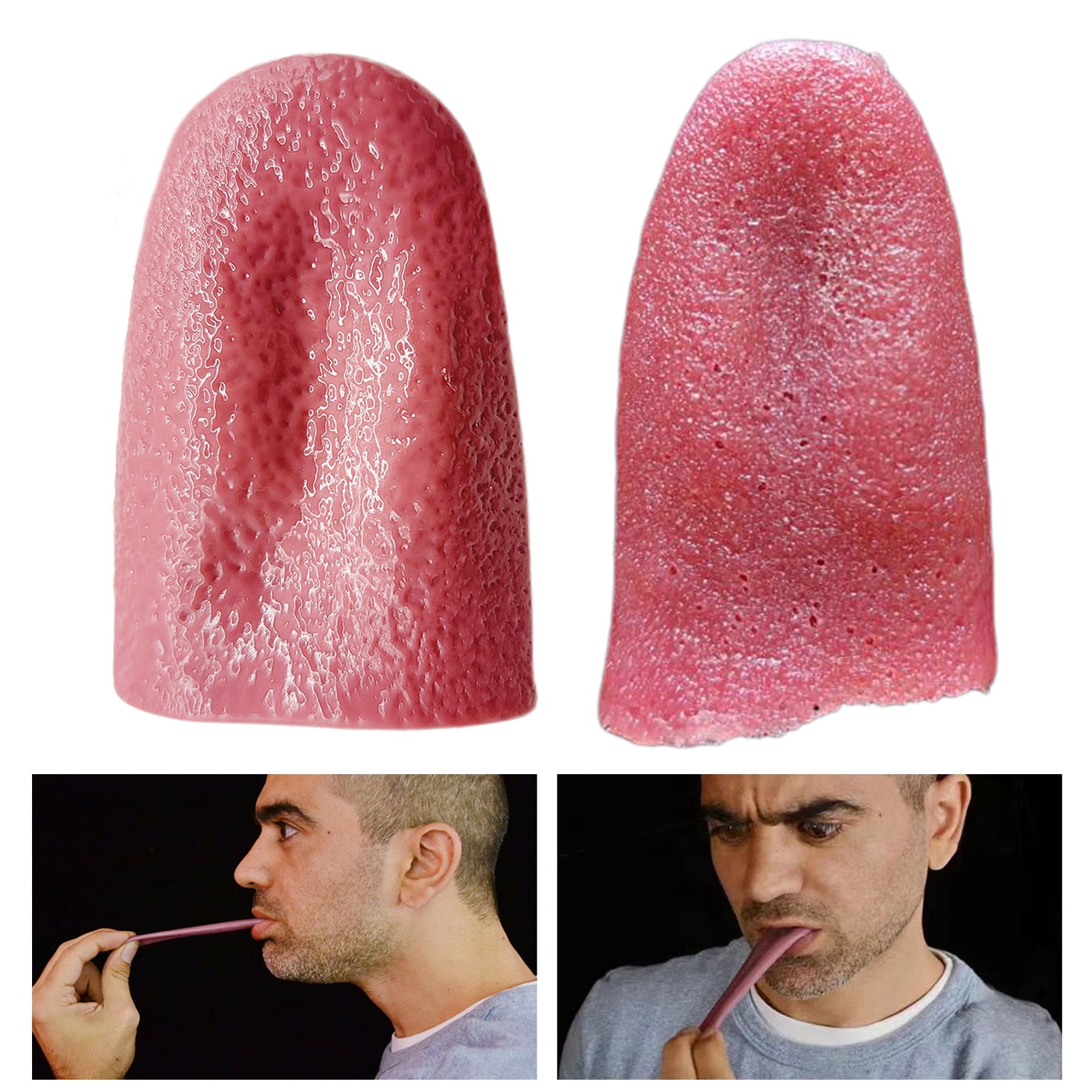 Guiexla Realistic Fake Tongue Prop for Magic Shows Halloween Scary ...