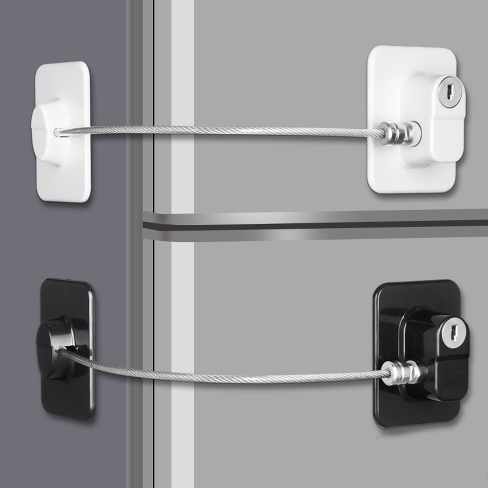 Guiexla Refrigerator Door Lock Set with Keys Child Proof No Tools ...