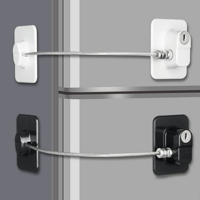 Guiexla Refrigerator Door Lock Set with Keys Child Proof No Tools ...