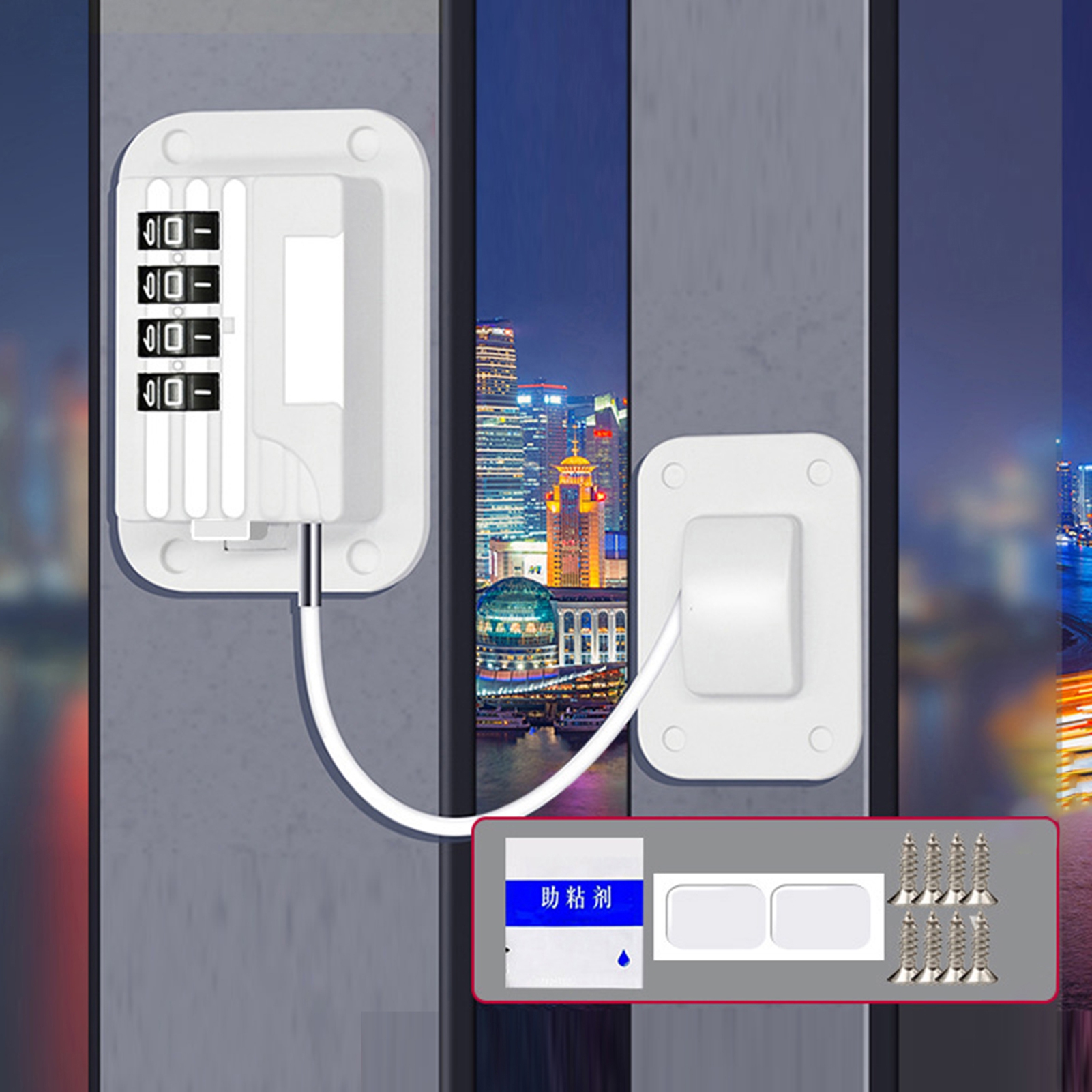 Guiexla Refrigerator Freezer Door Lock with Password Adjustable Design ...