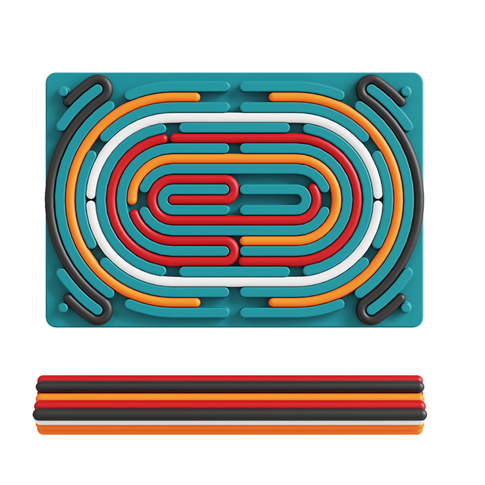 Guiexla Sensory Activity Board Calming Silicone Colorful Stick Fidget ...