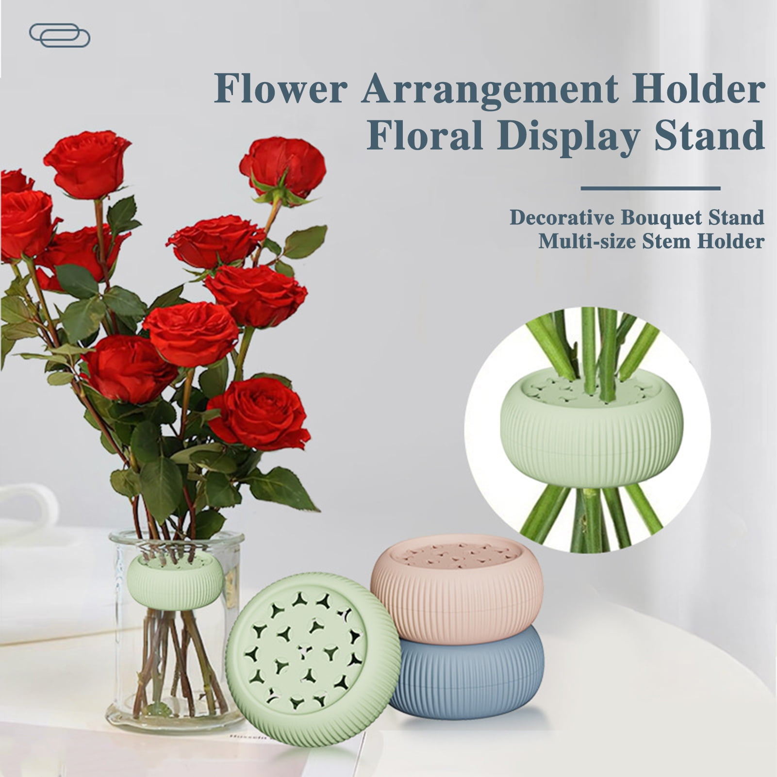 Guiexla Silicone Spiral Ikebana Stem Holder DIY Bouquet Twister Vase ...
