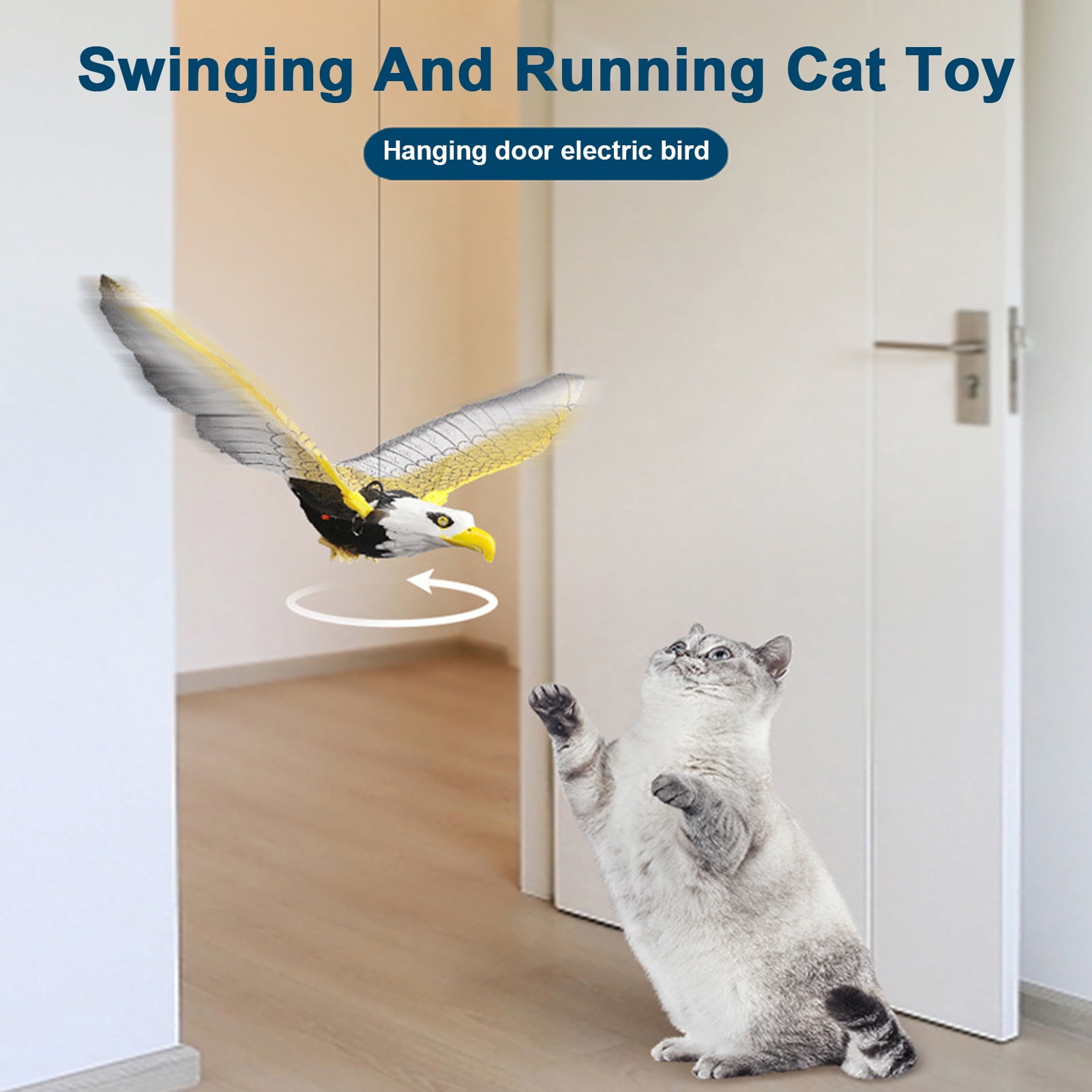 Guiexla Simulation Bird Cat Toy Electric Hanging Flying Eagle/Parrot ...