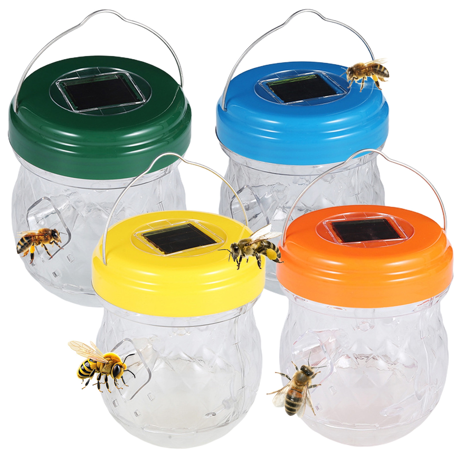 Guiexla Solar LED Wasp Bee Trap Hanging Outdoor Catcher with ...