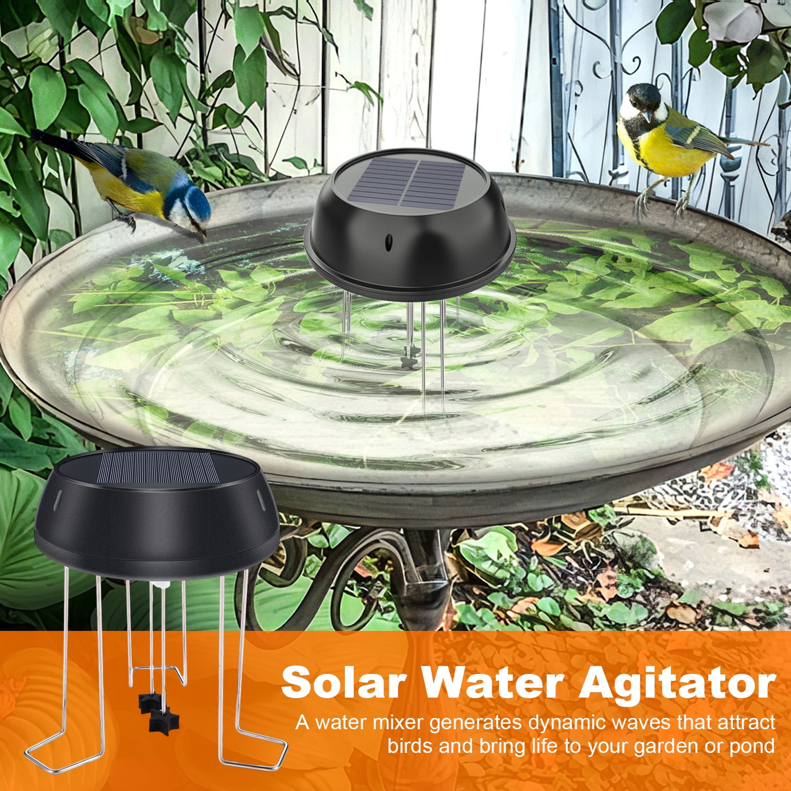 Guiexla Solar Powered Water Agitator 5V 0.5W Solar Panel Water Wiggler ...