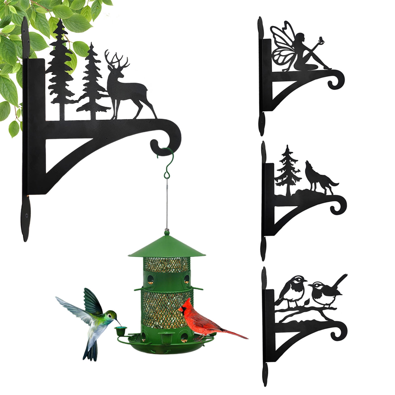 Guiexla Wall Mounted Plant Hanger Outdoor Metal Hanging Wall Hooks Plant Bracket for Hanging ...