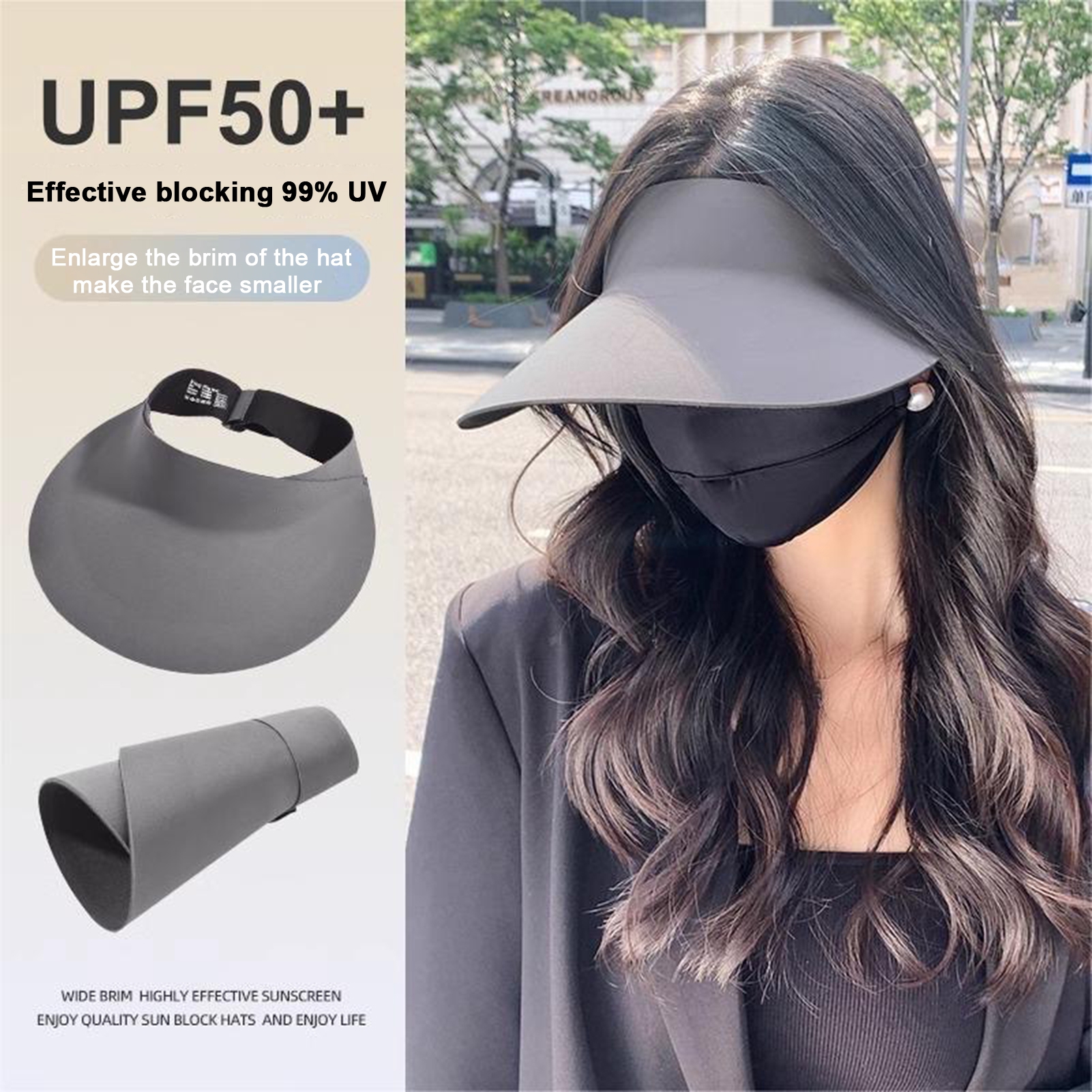 Guiexla Women Outdoor Hat Widened Brim Face Adjustable Circumference ...