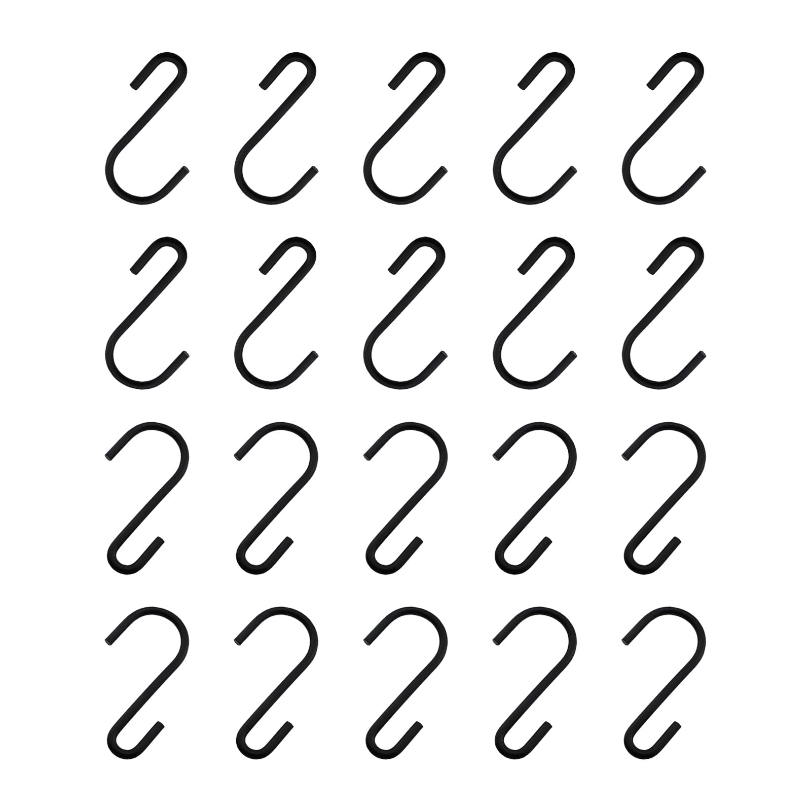 Guifeng 20PCS Black Iron S-shaped Hooks, 2.4inch, Multifunctional ...