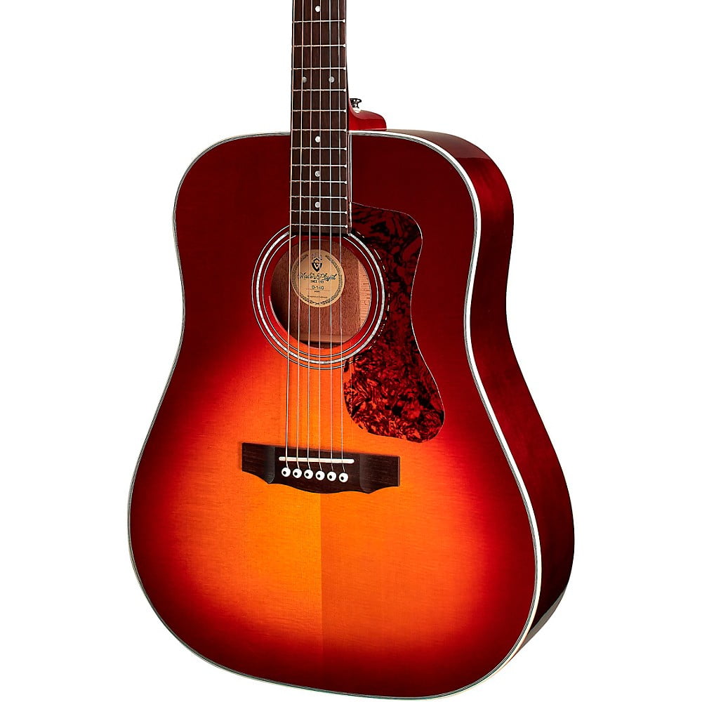 Guild D-140 Dreadnought Size All Solid Acoustic Guitar in Cherry Burst ...