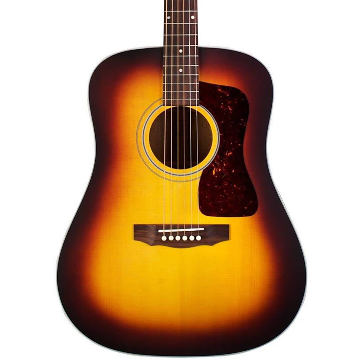 Guild USA D-40E Dreadnought Acoustic-Electric Guitar (Antique Sunburst ...
