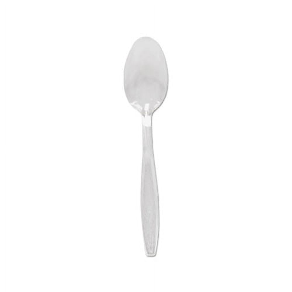 Guildware Heavyweight Plastic Cutlery Teaspoons, Clear, 1000/Carton ...